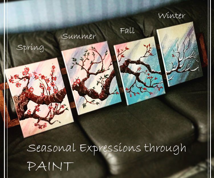 4 Piece Painting - a Walk Through the Seasons : 4 Steps (with Pictures ...