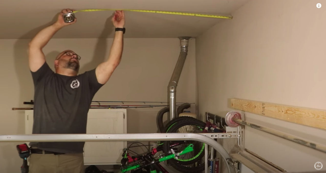 DIY Hanging Storage Shelves With Sliding Doors - Overhead Garage ...