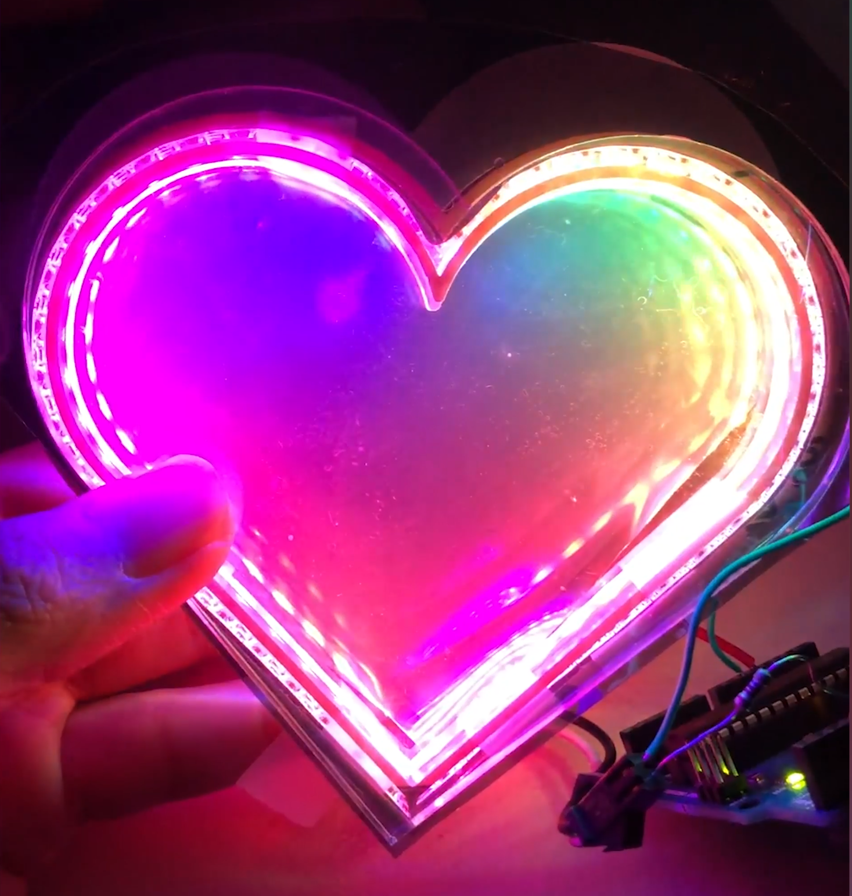 How to Make Infinity Mirror Heart With Arduino and RGB Leds : 8 Steps ...