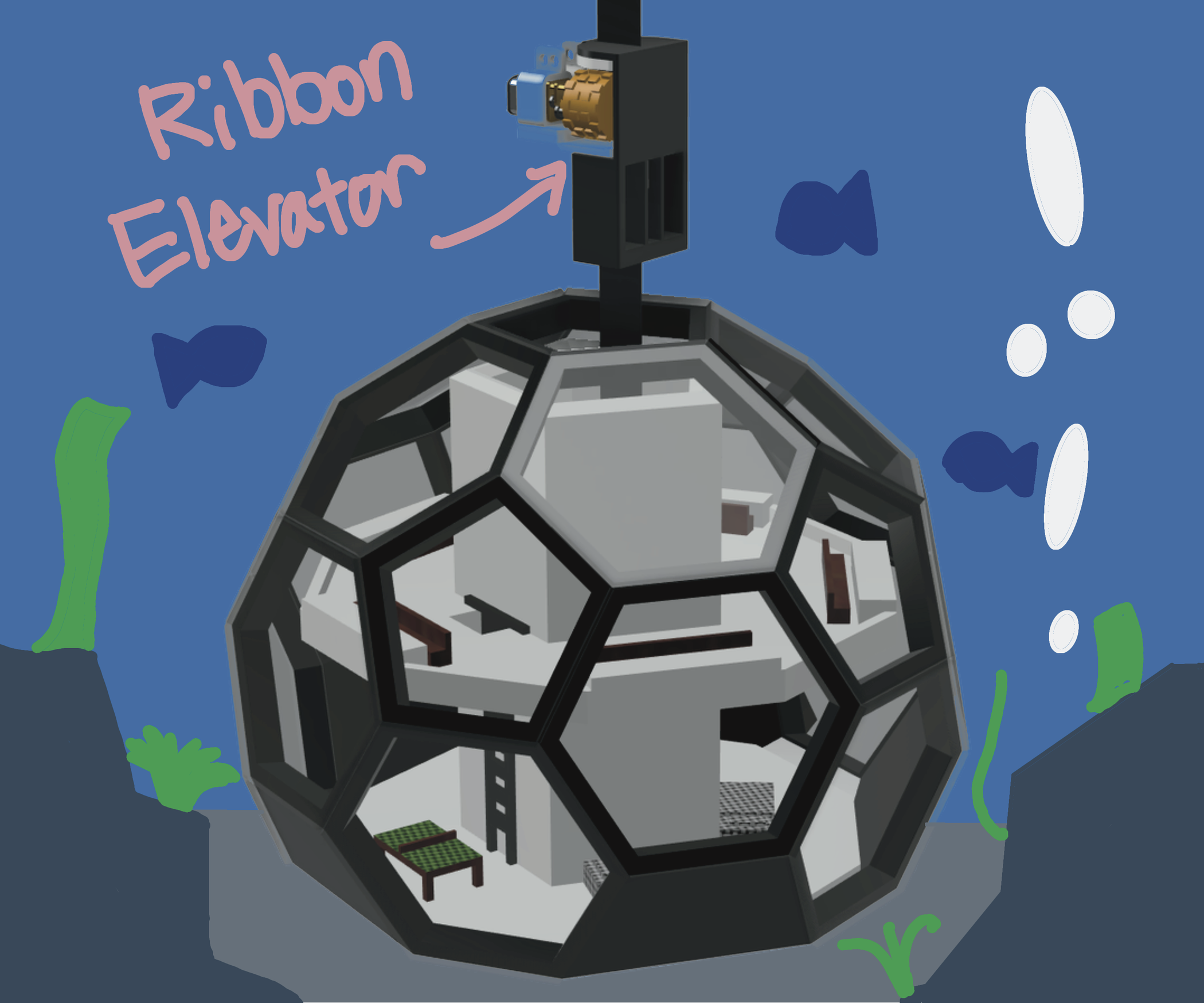 Accessible Deep Ocean Base With Aquatic Ribbon Elevator : 7 Steps ...