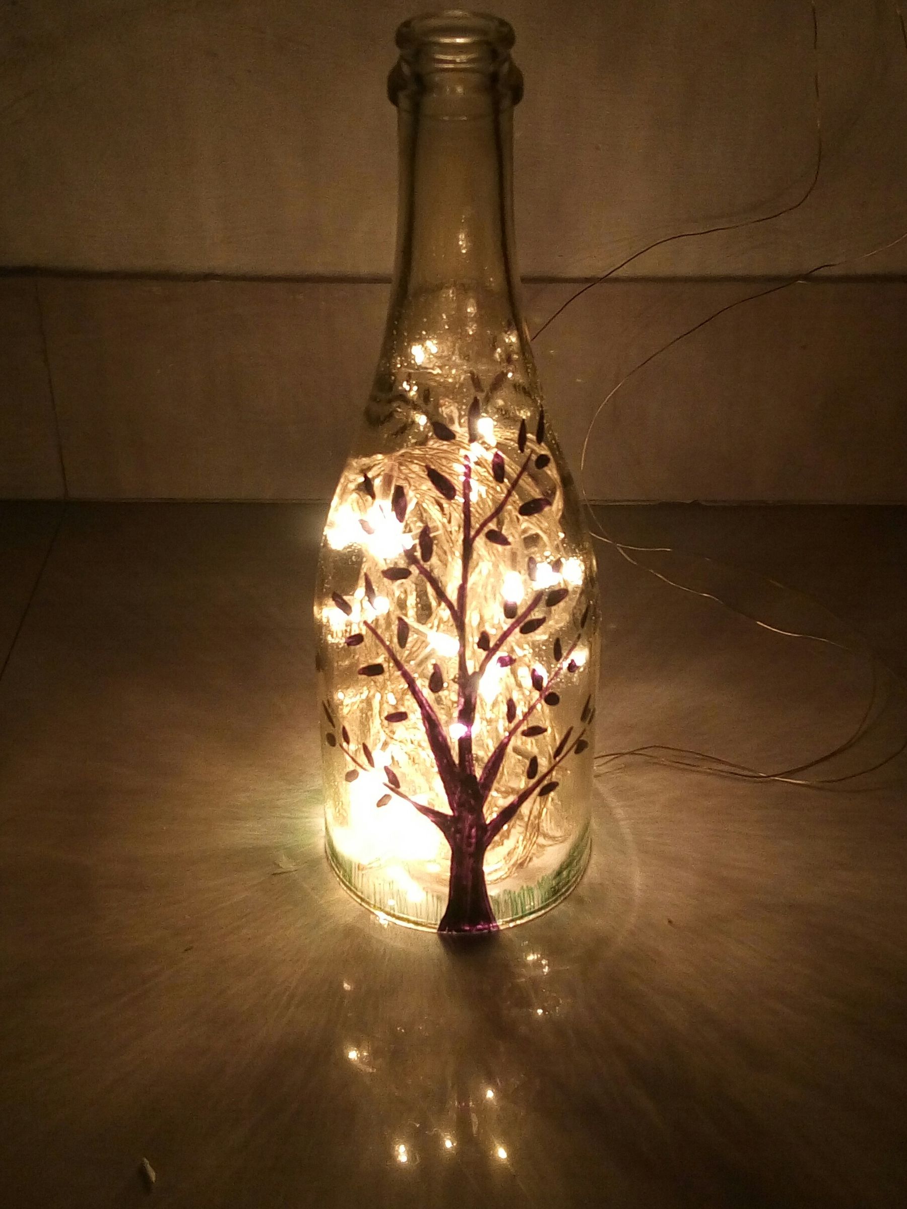 Simple Glass Bottle Lamp : 3 Steps (with Pictures) - Instructables
