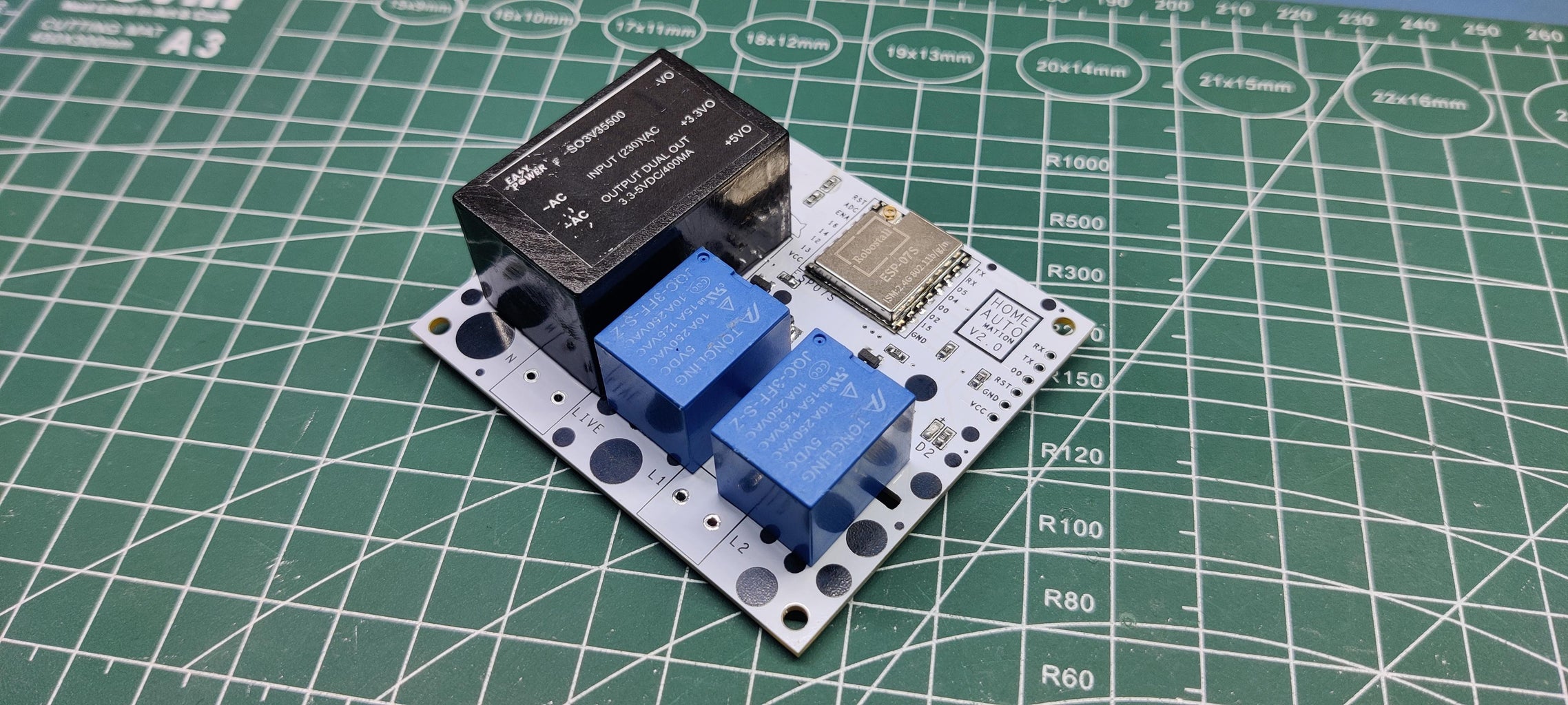 Home Automation Board With Esp8266 Dual Output 10 Steps With