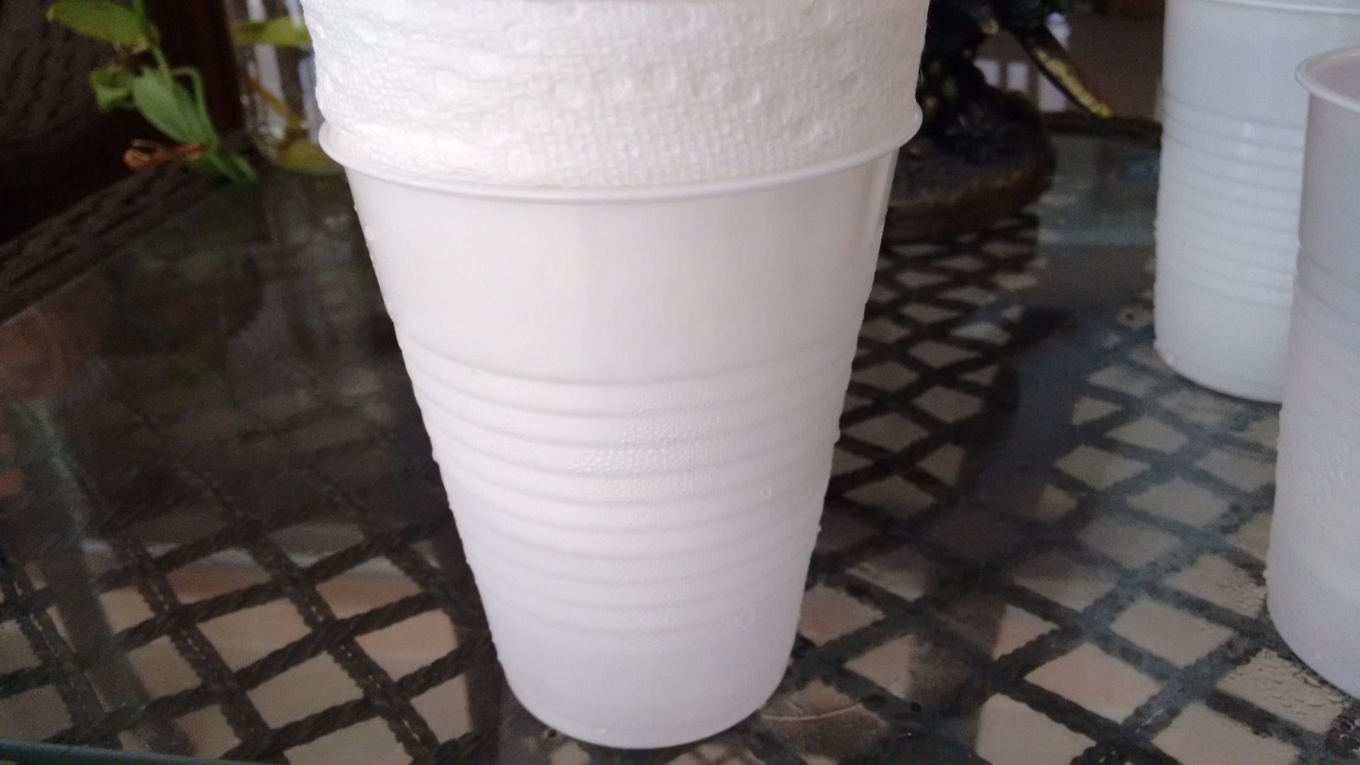 Double Styrofoam Cup Pouring