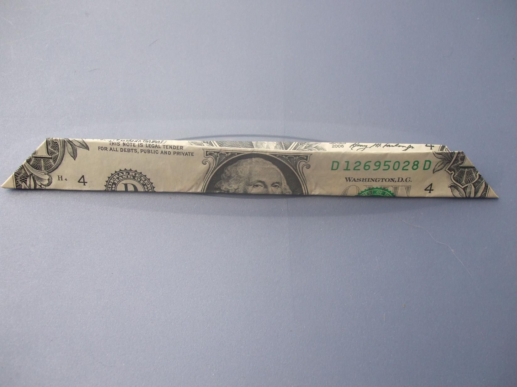 Make a Dollar Bill Cancer Ribbon : 8 Steps - Instructables