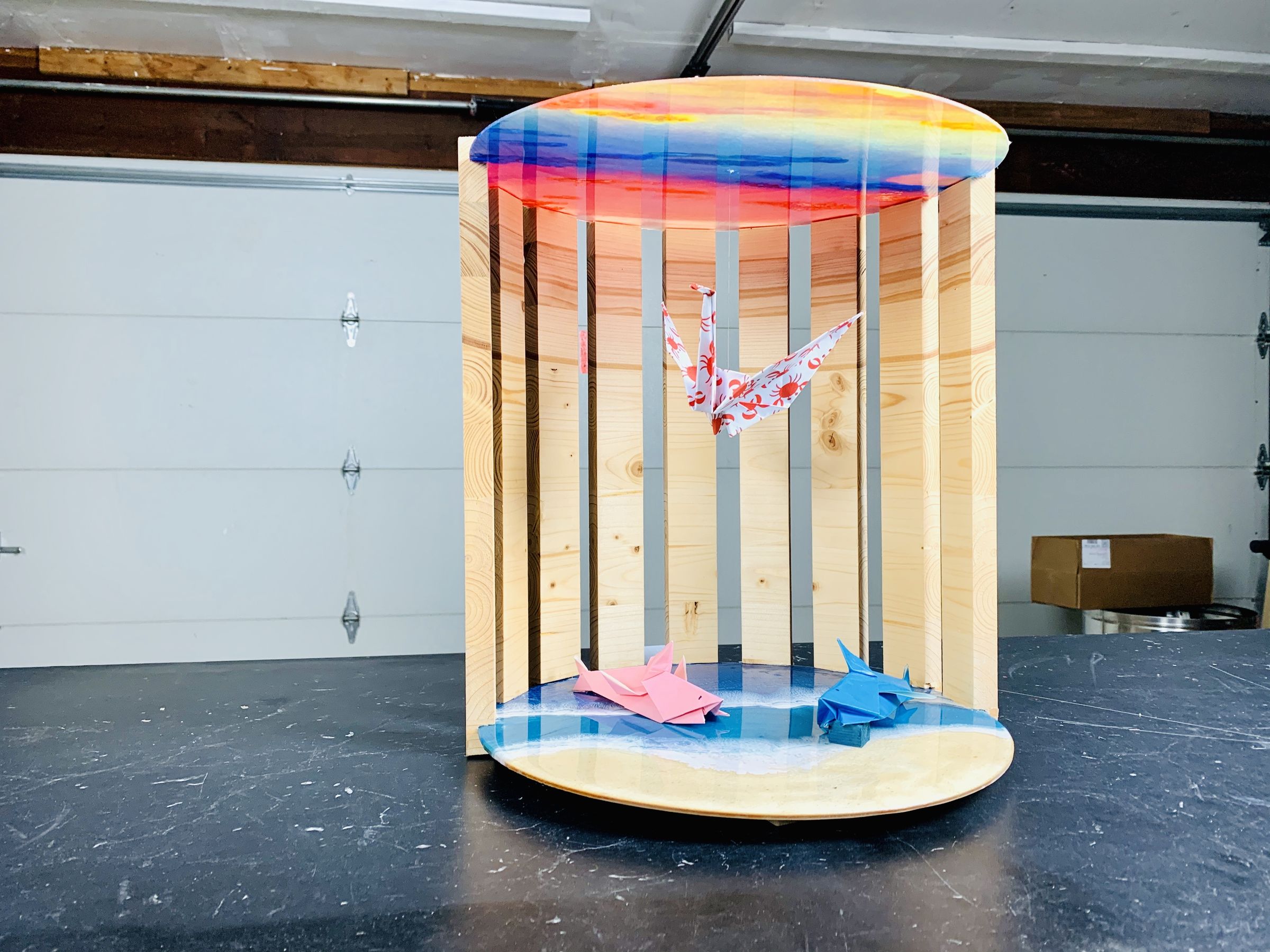 Origami Display Colosseum - Beach Scene Made From Scraps! : 6 Steps ...