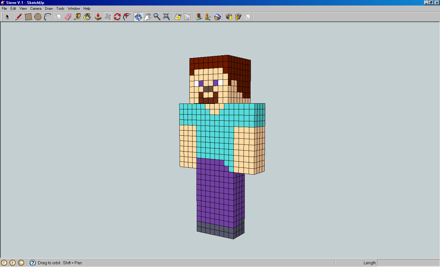 Minecraft: Steve Model! With Bonus Double Chest! : 20 Steps (with ...