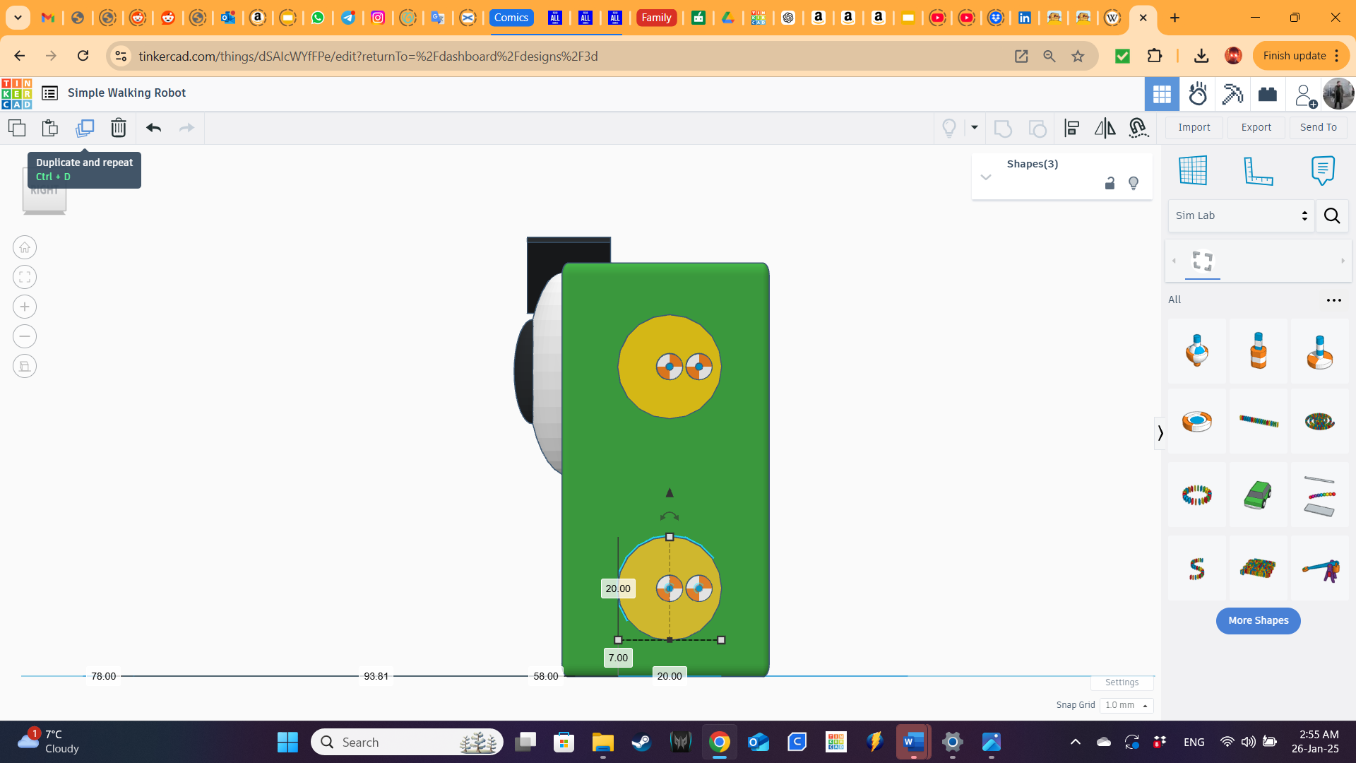 Tinkercad Robotics for School: SIMLAB KOMBAT! (virtual Walking Robots ...
