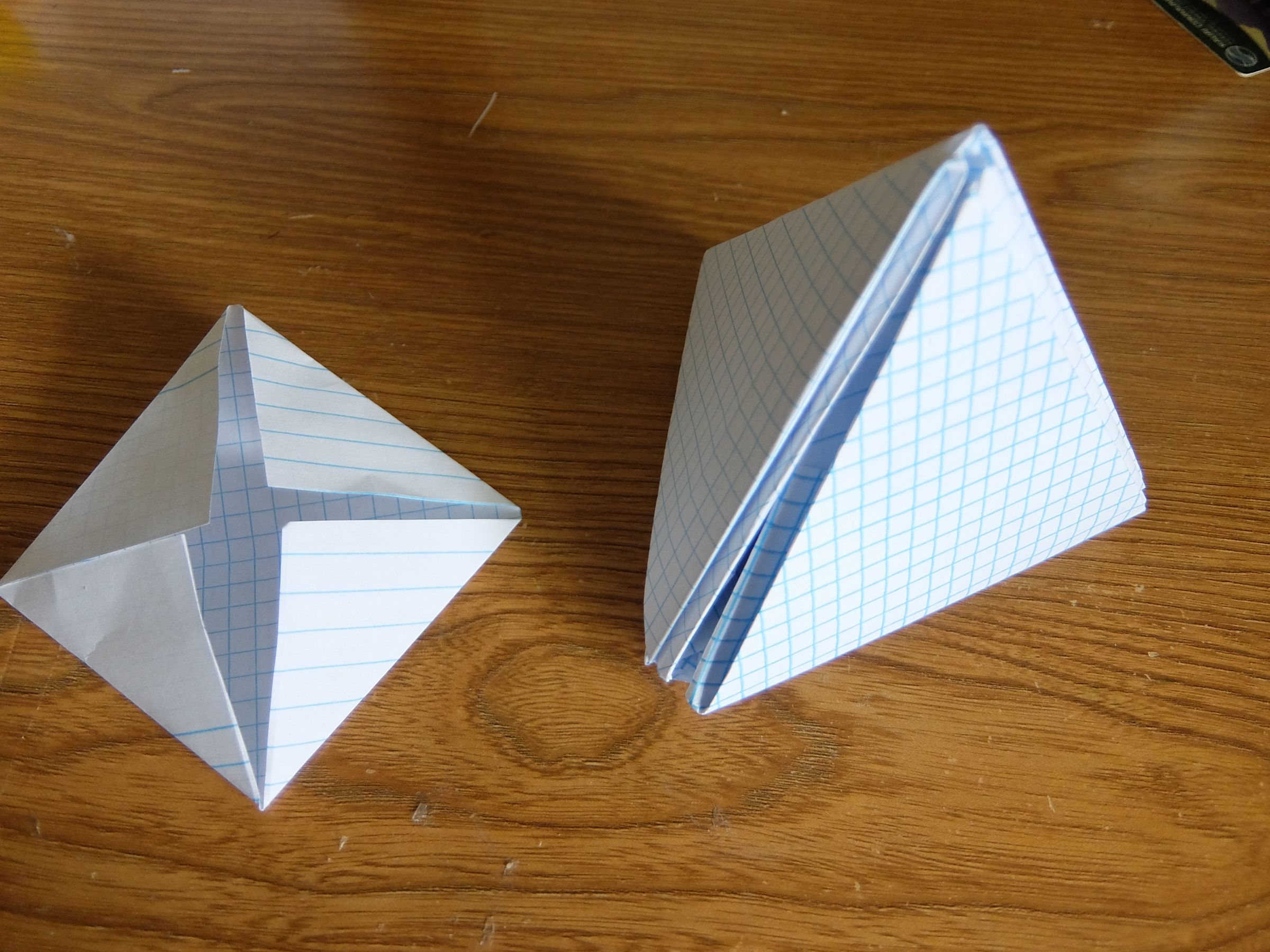 Tetrahedron 3D Model DYI Using Graphing Papers : 6 Steps (with Pictures ...