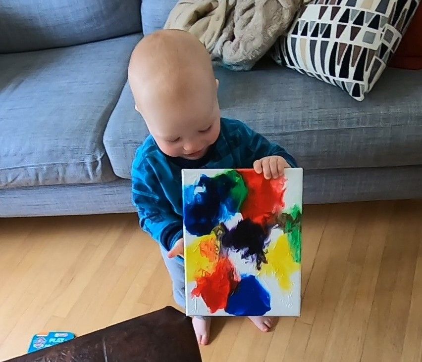 Kids Finger Painting Mess