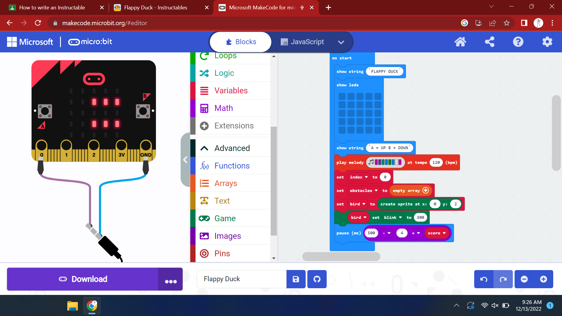 Flappy Duck : 4 Steps - Instructables