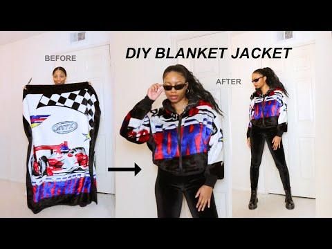 How to Sew a DIY Blanket Jacket (No Pattern Needed!) : 9 Steps (with ...