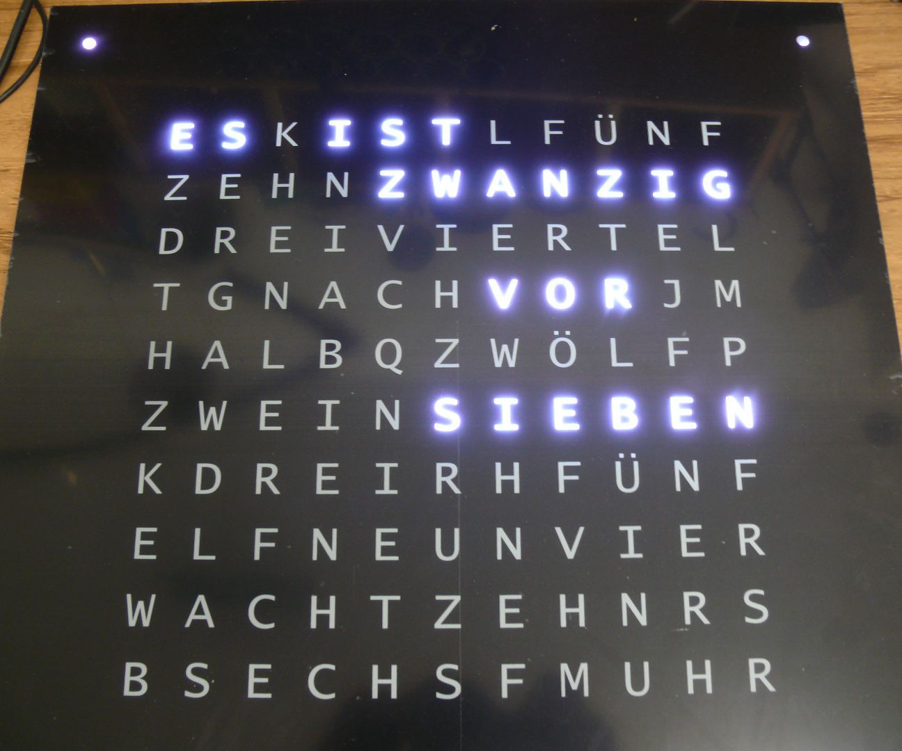 Und Noch Eine Wordclock : 3 Steps - Instructables