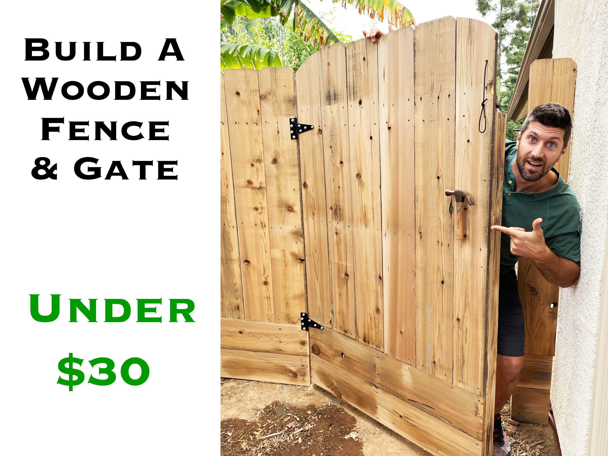 Wooden Gate and Fence With Concrete Post : 11 Steps (with Pictures ...