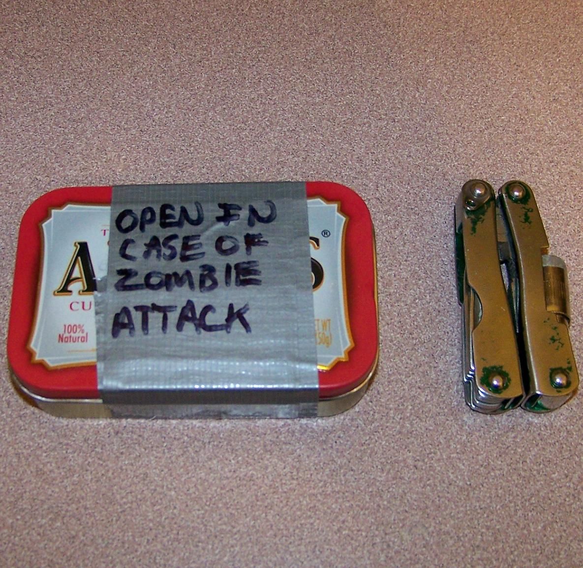 Zombie Survival Kit Labels