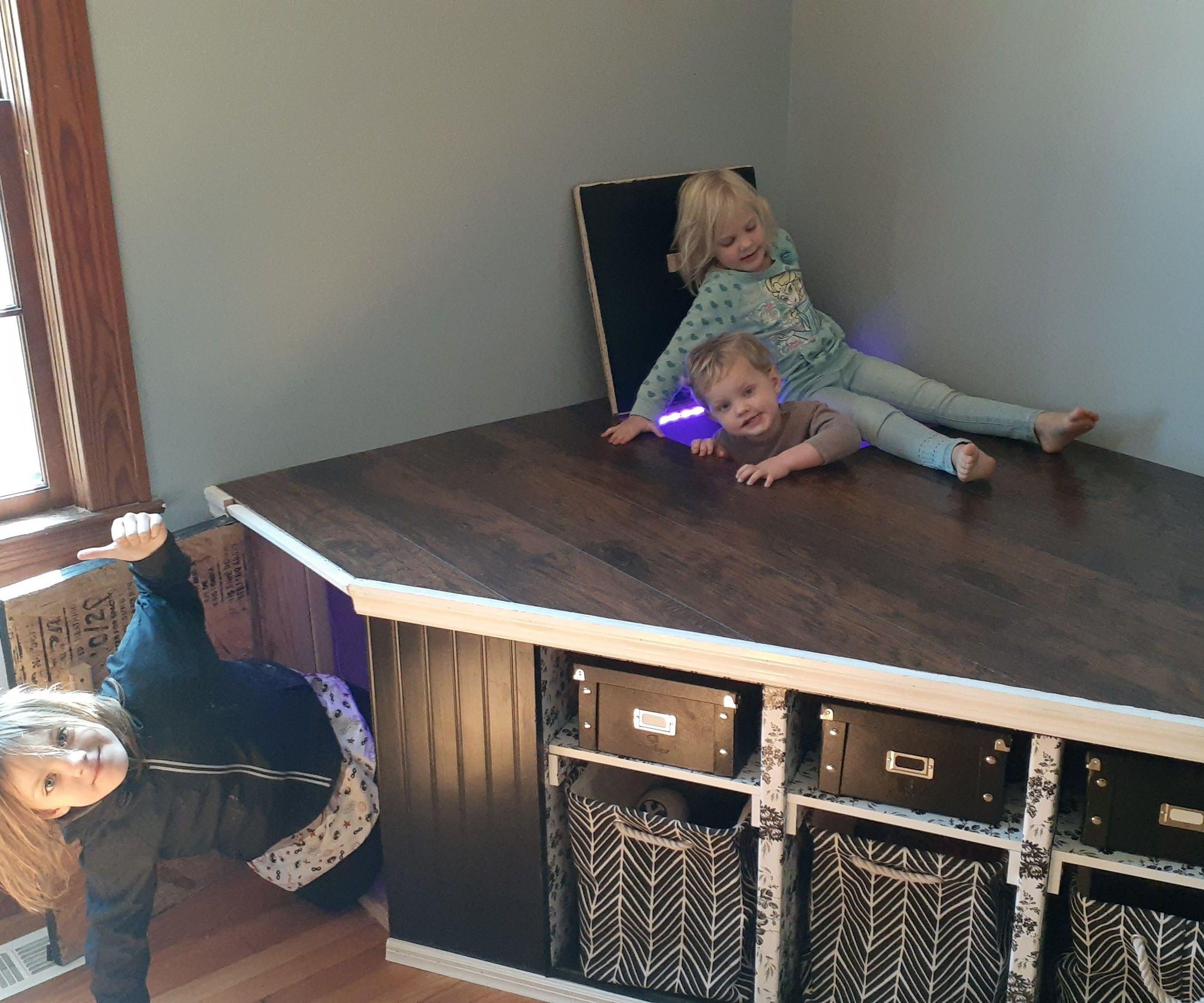 Children's Play Stage (with Secret Trapdoor and Play-area!) : 12 Steps ...