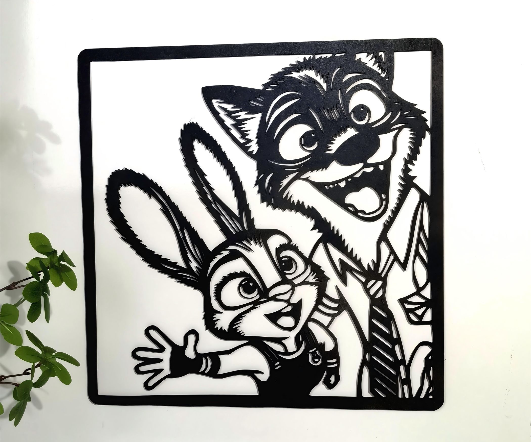 Zootopia Black Silhouette Decor | Laser Cut, Zootopia : 4 Steps (with ...