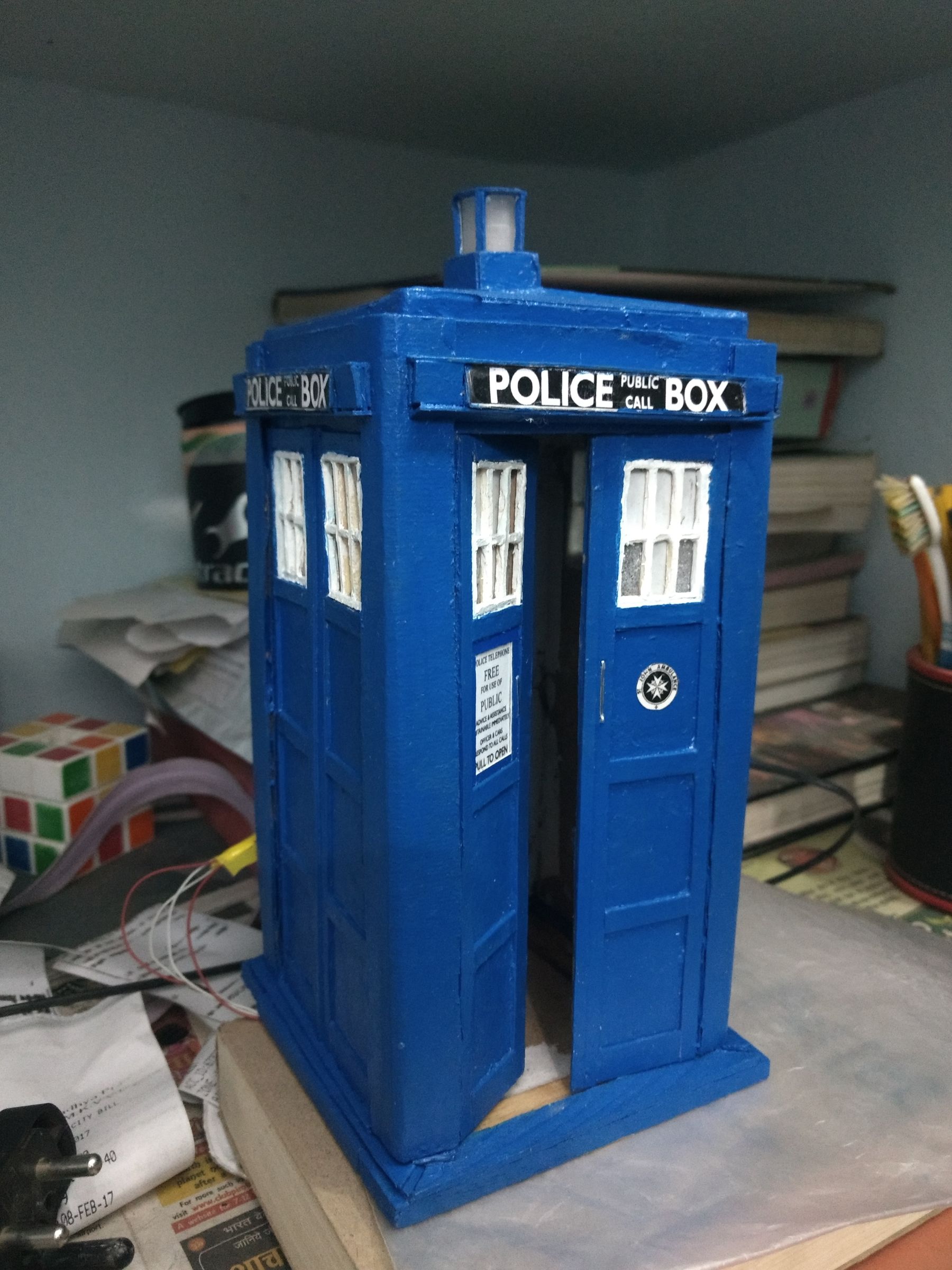 Make a Mini TARDIS With Light and Sound Effects! : 11 Steps (with ...