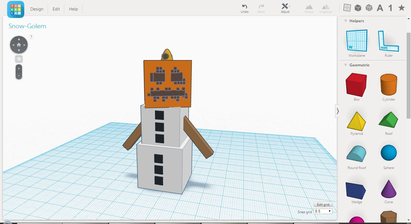 Minecraft Snow Golem Papercraft