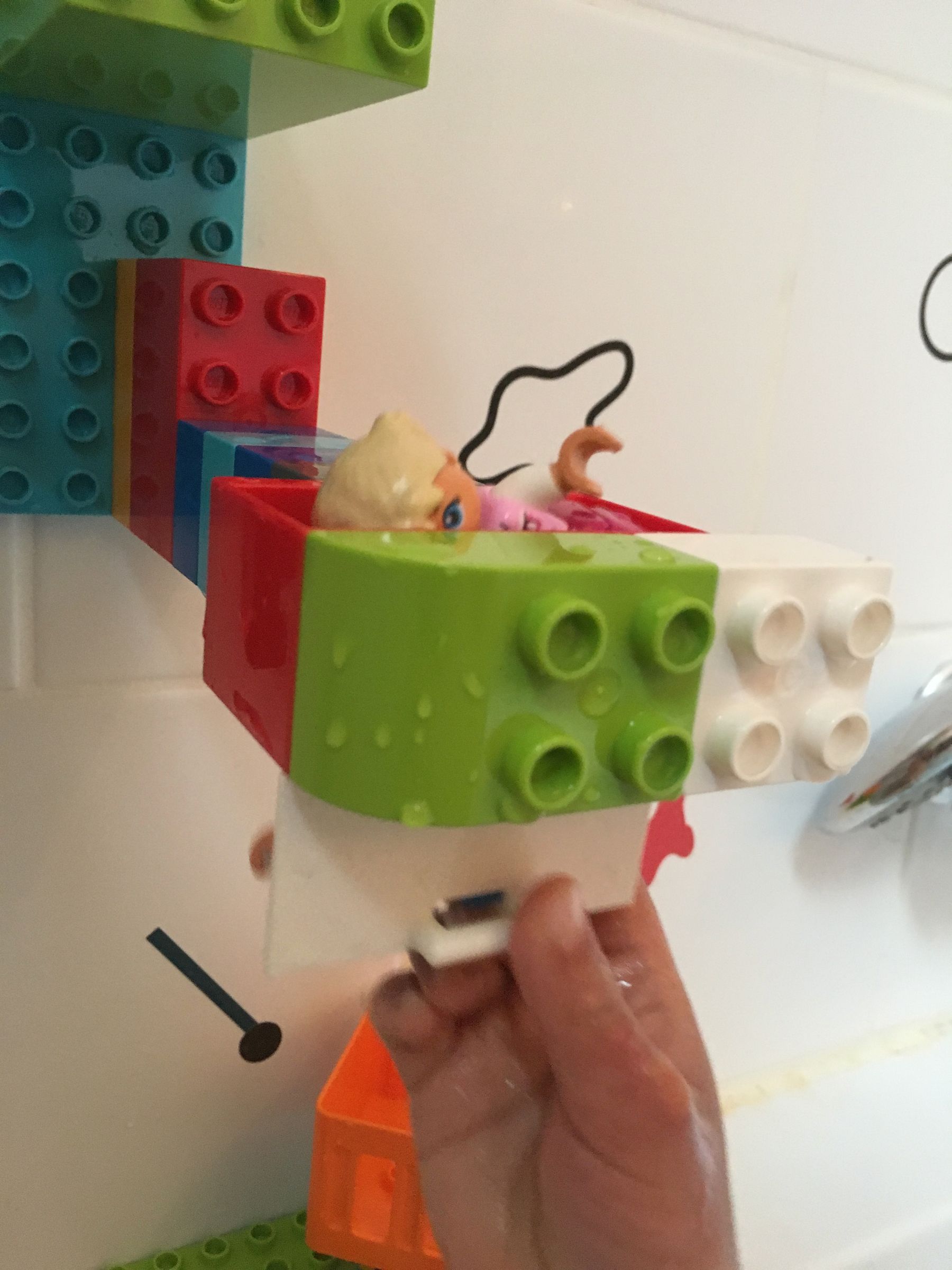 Make Bath-Times More Fun! - Building Bricks on Your Bathroom Tiles : 8 ...