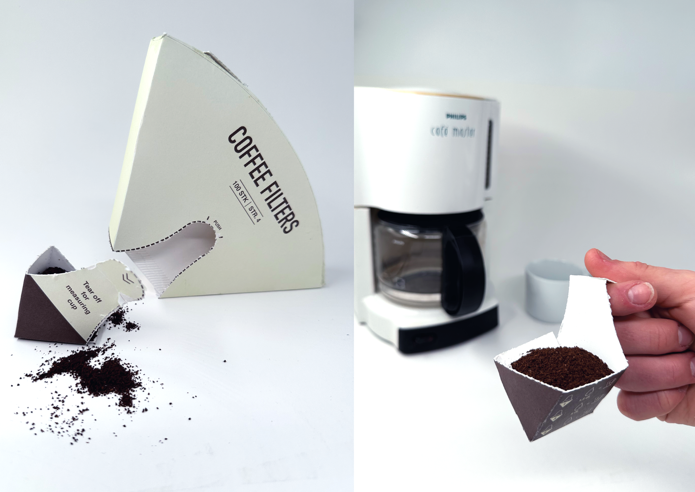 FilTear - a Coffee Filter Box With a Tear Off Measuring Cup : 5 Steps ...