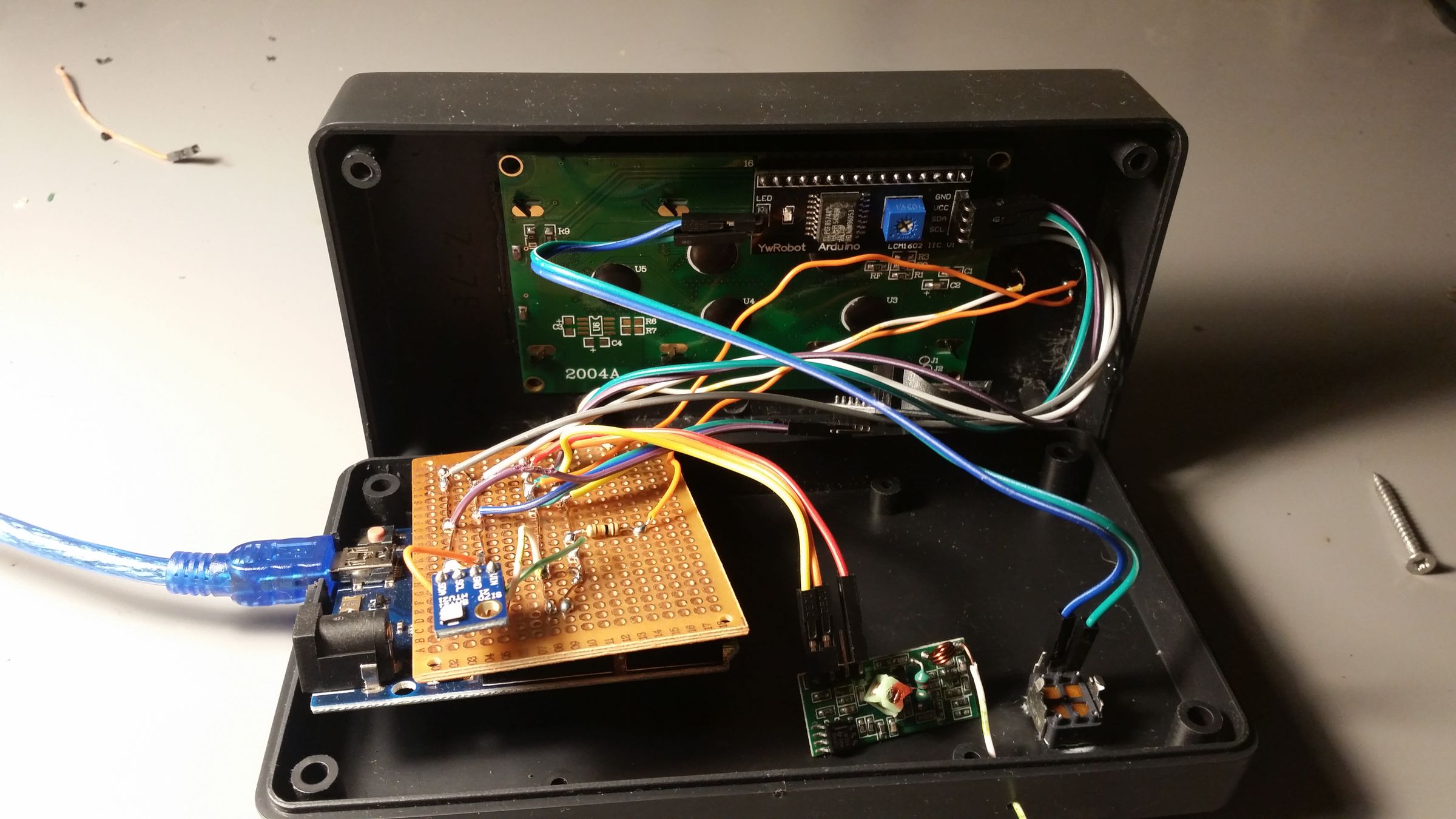 Bedside 20x4 LCD / RF 433MHz Clock & Weather Monitor With Arduino : 6 ...