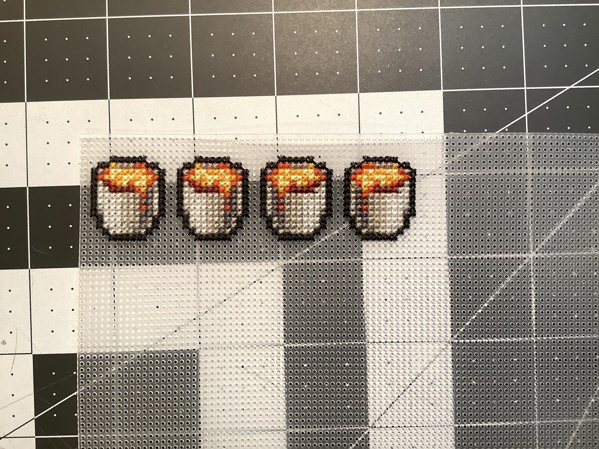 Cross-Stitch Minecraft Earrings (Double Sided) (WITH PATTERN) : 8 Steps ...