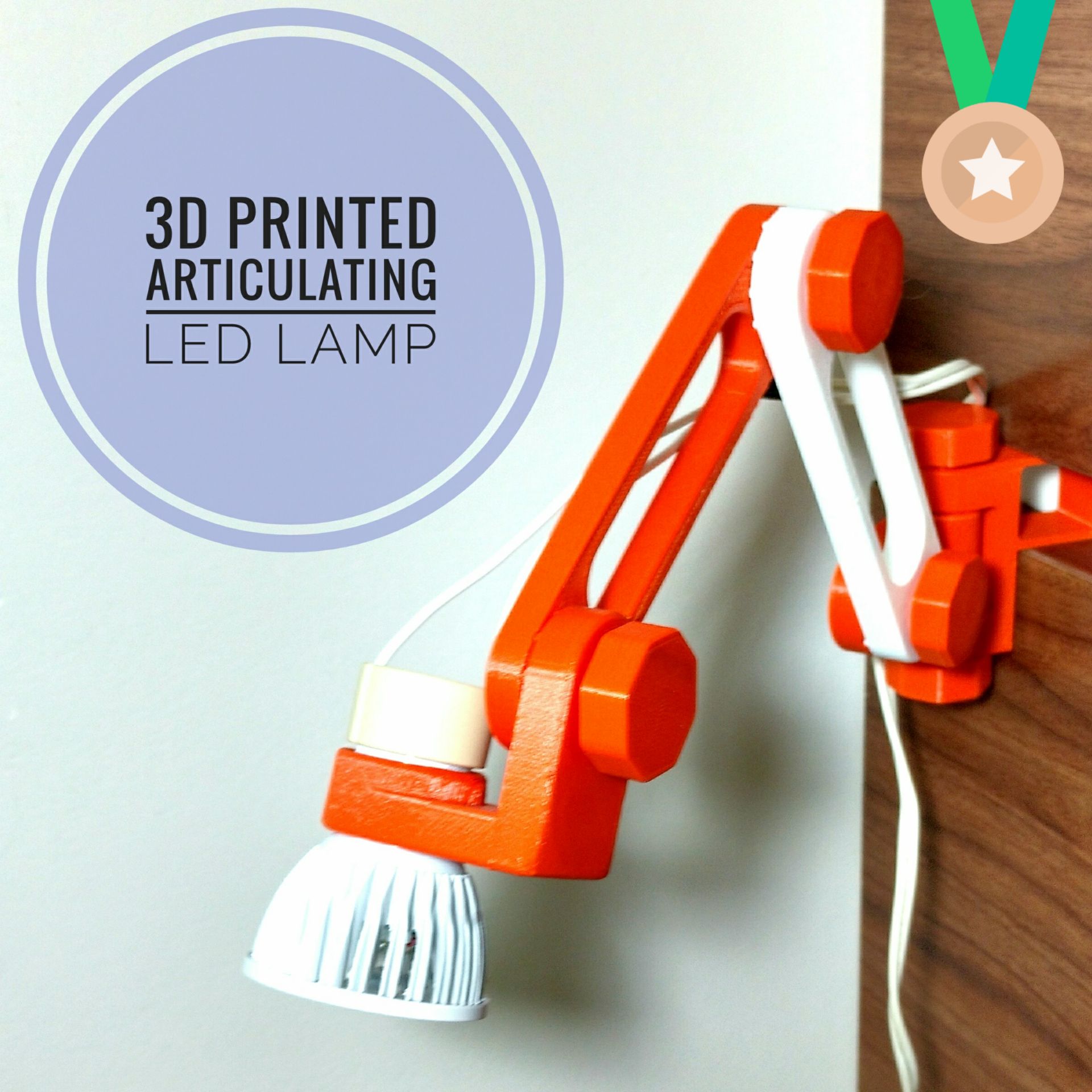 3D Printed Articulating LED Lamp : 5 Steps (with Pictures) - Instructables