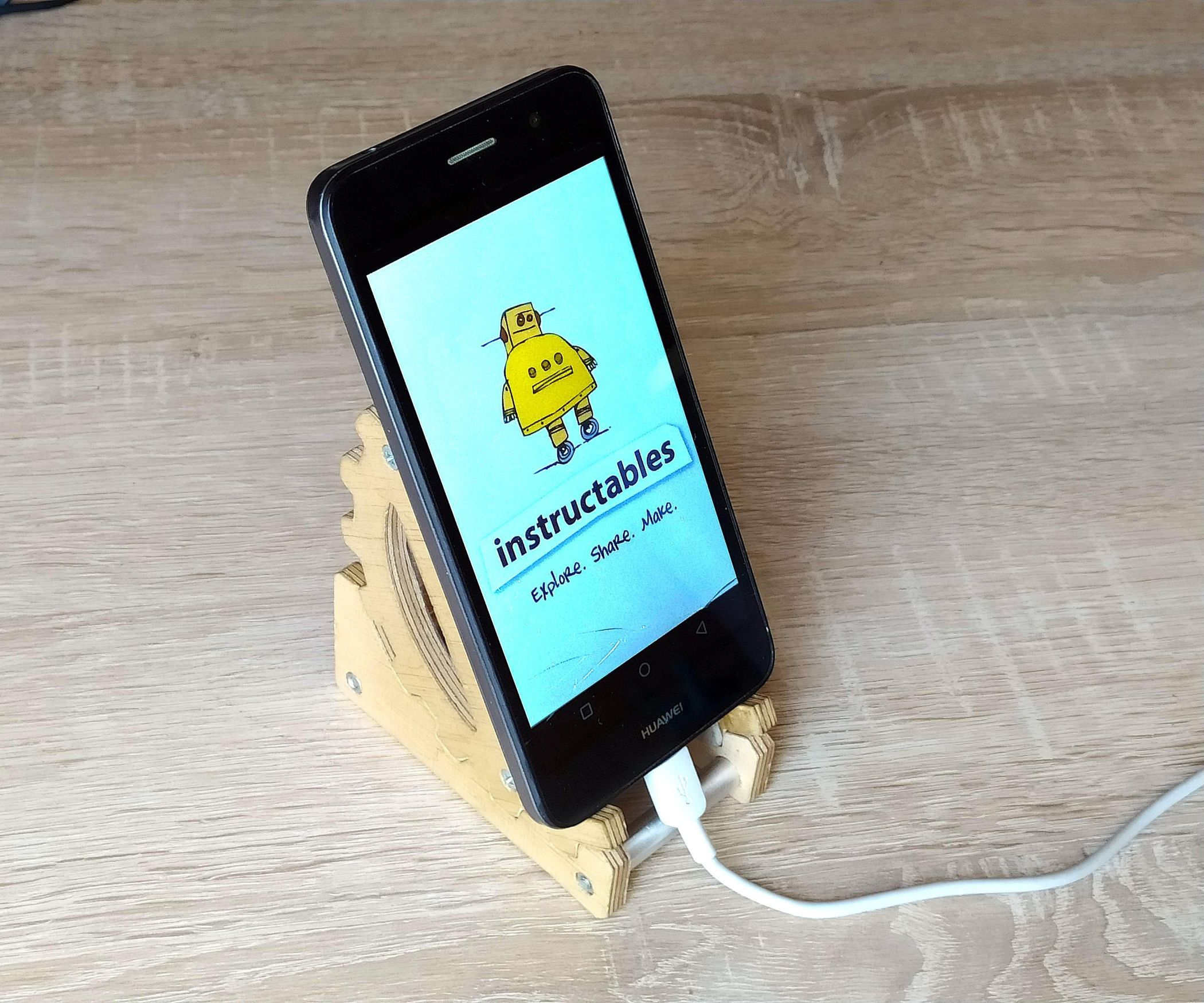 Adjustable Plywood and Aluminium Phone Holder : 3 Steps (with Pictures ...