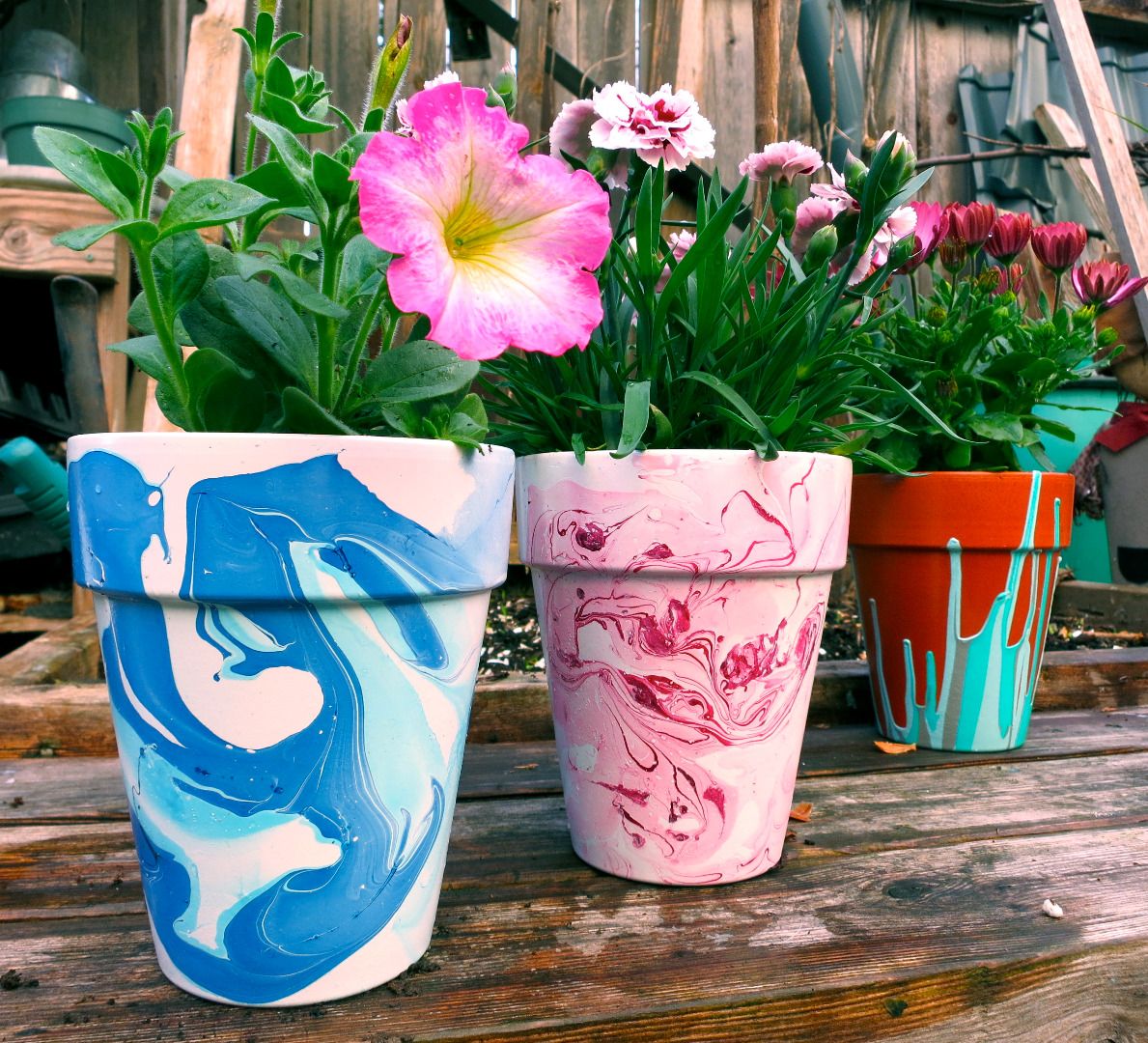 Nail Polish Marbled Flower Pots : 6 Steps (with Pictures) - Instructables