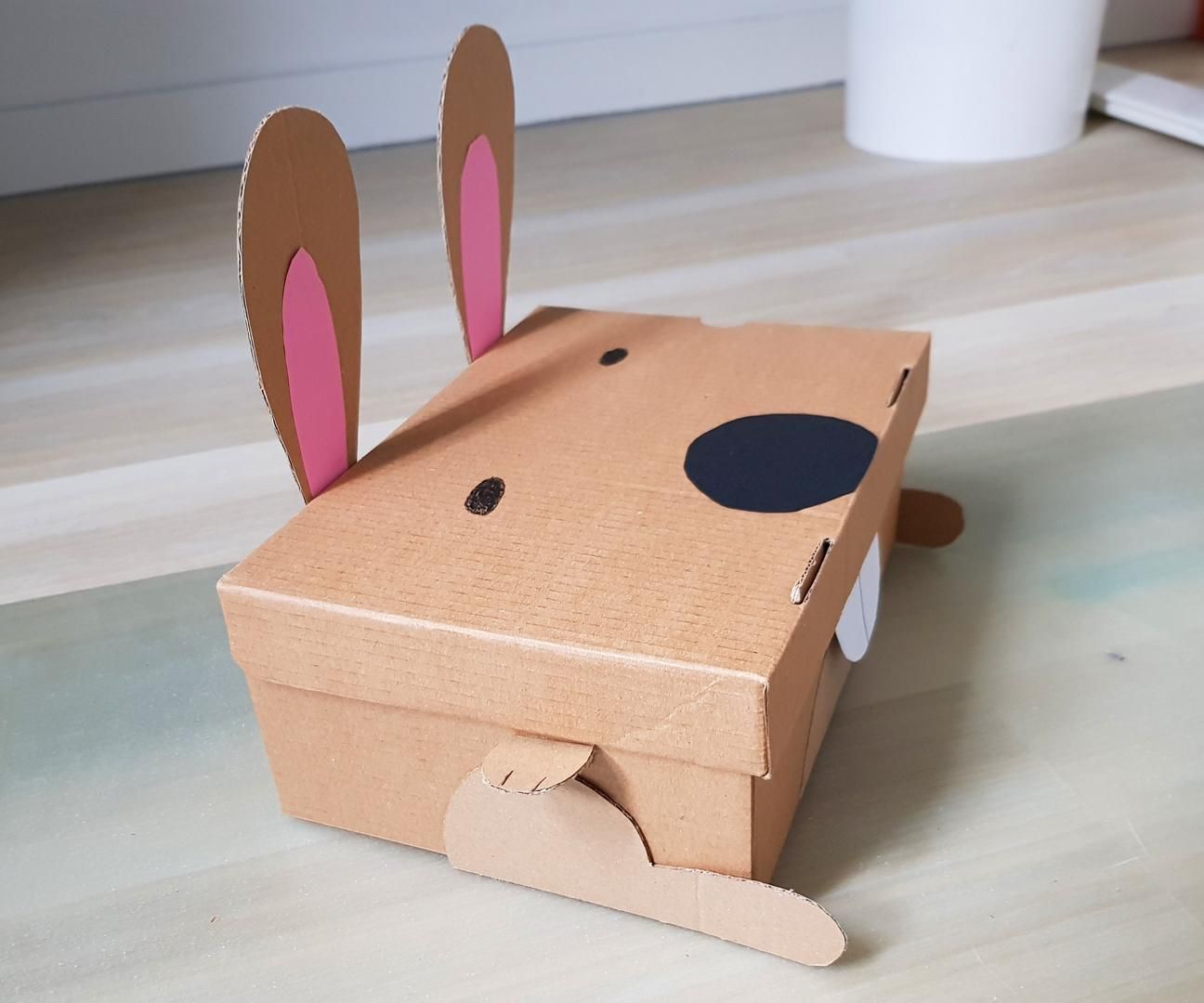 Shoebox Easter Bunny (breakfast / Gift Package) : 5 Steps (with ...