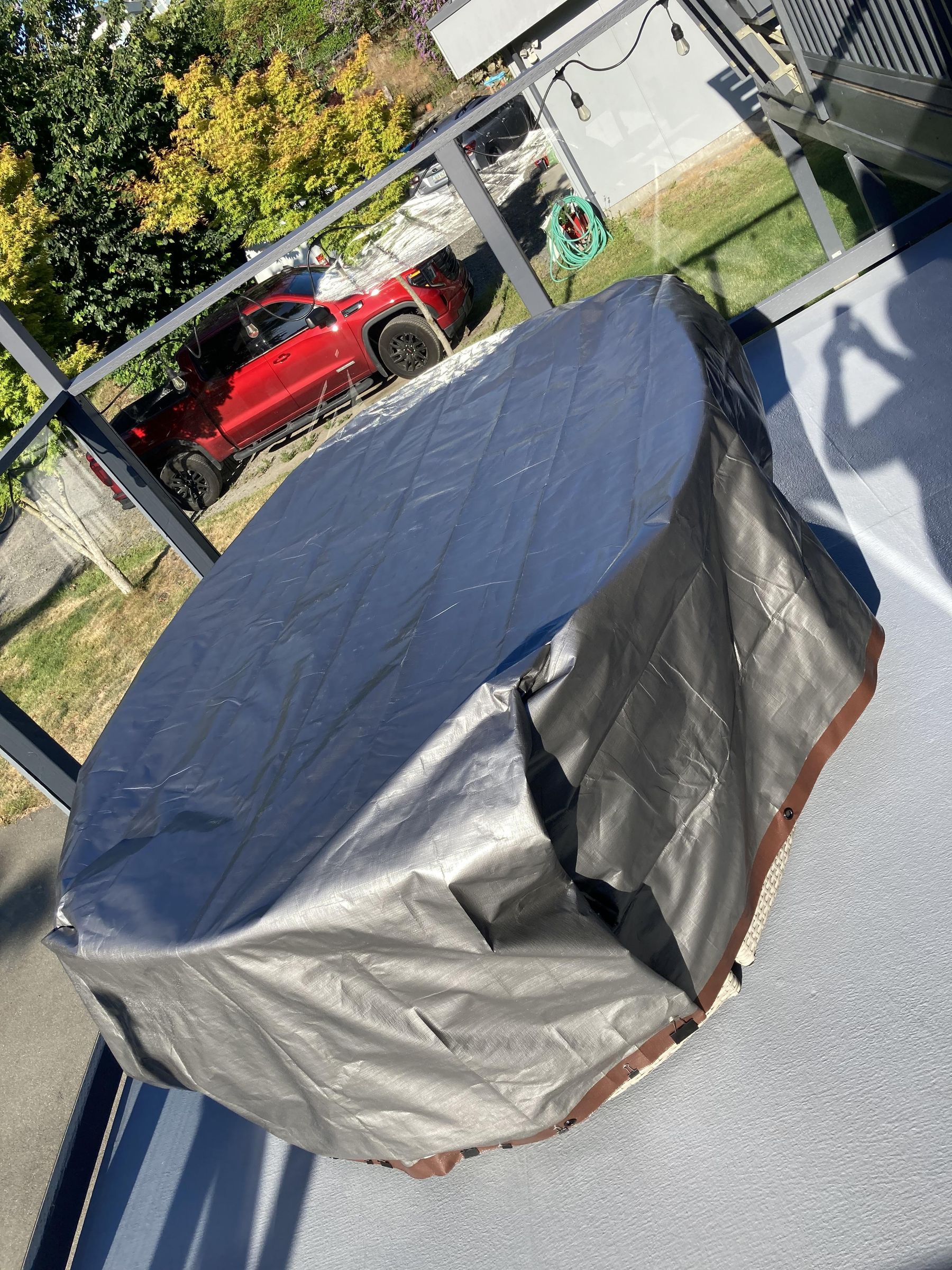 Tarp Outdoor Patio Furniture Cover- With Fused Tarp Seams by Melting ...