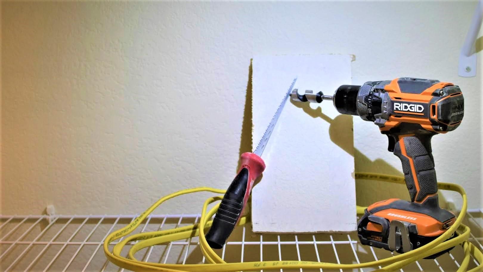 How to Repair Textured Drywall (To Run Wire) : 9 Steps (with Pictures ...