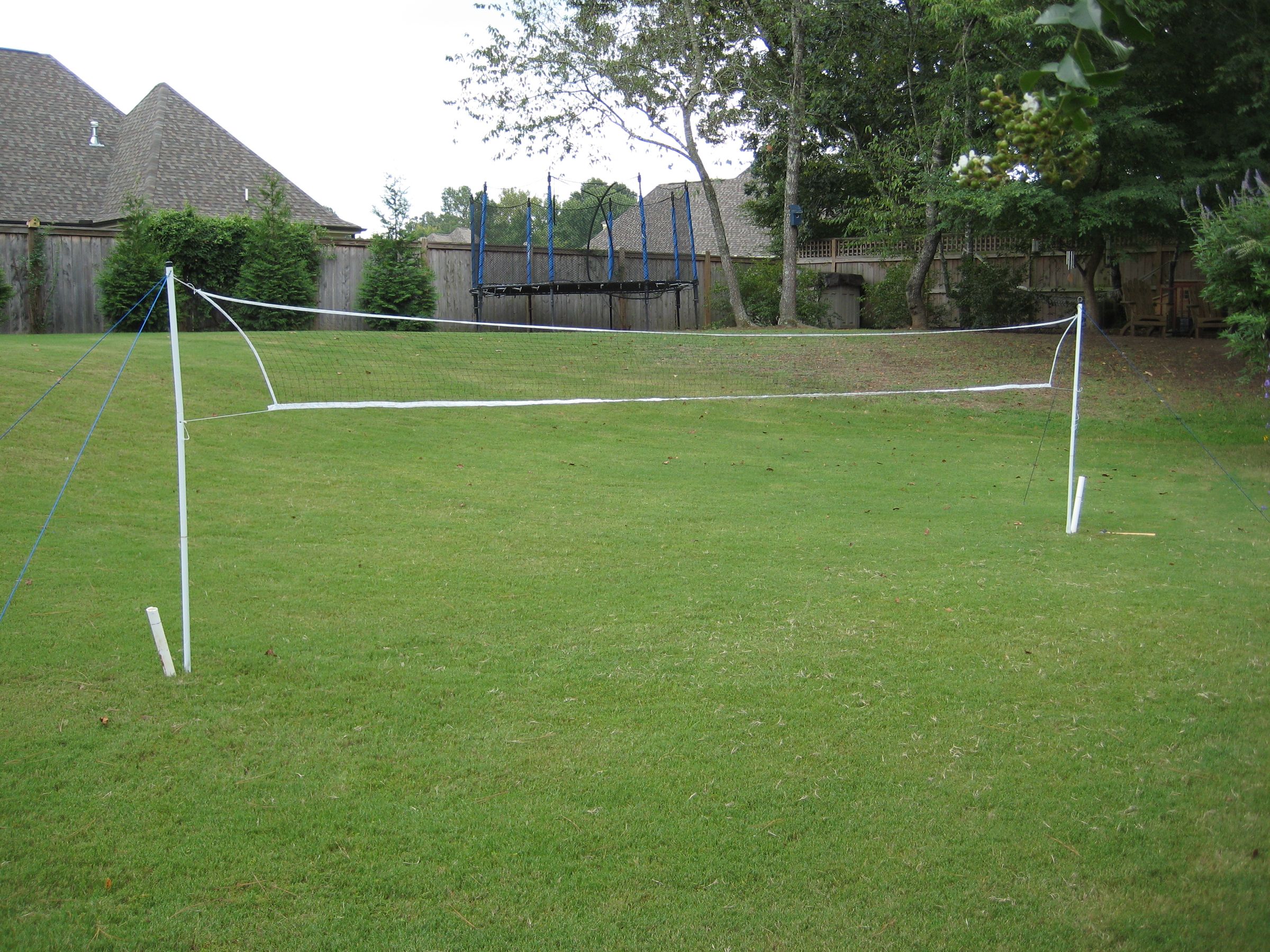 Badminton Net Setup