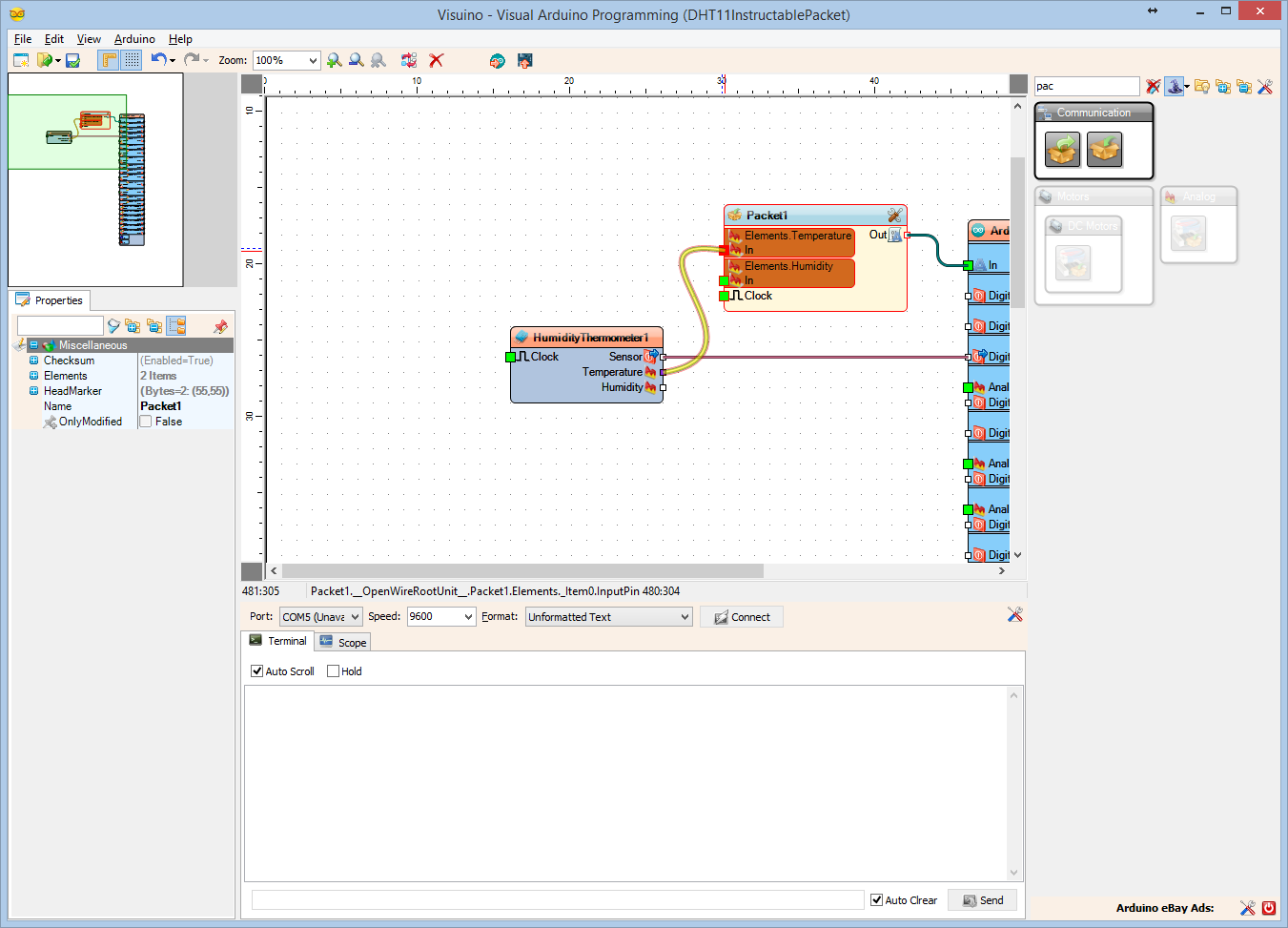 Arduino Nano: DHT11 Temperature and Humidity Visual Instrumentation ...
