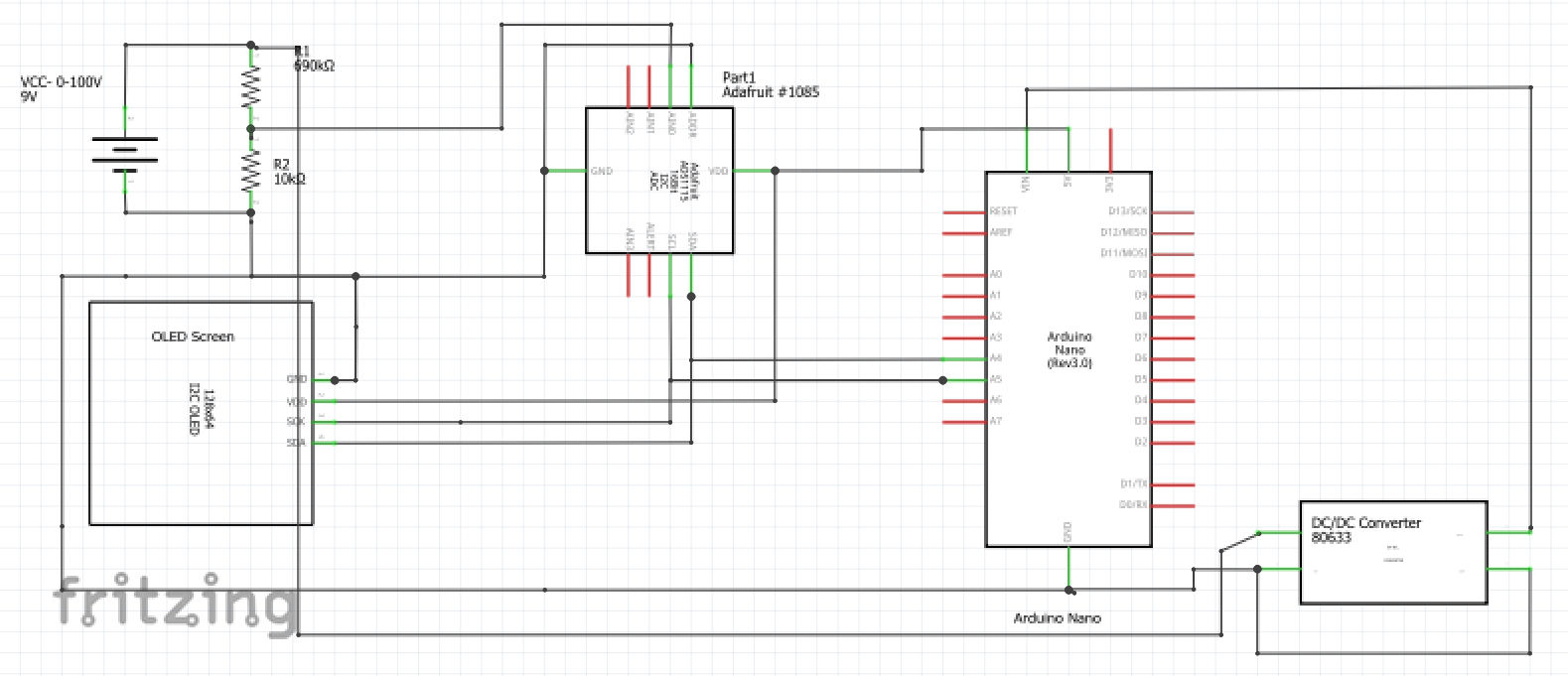 Self-Powered Arduino Voltmeter (12-90v DC) : 3 Steps - Instructables