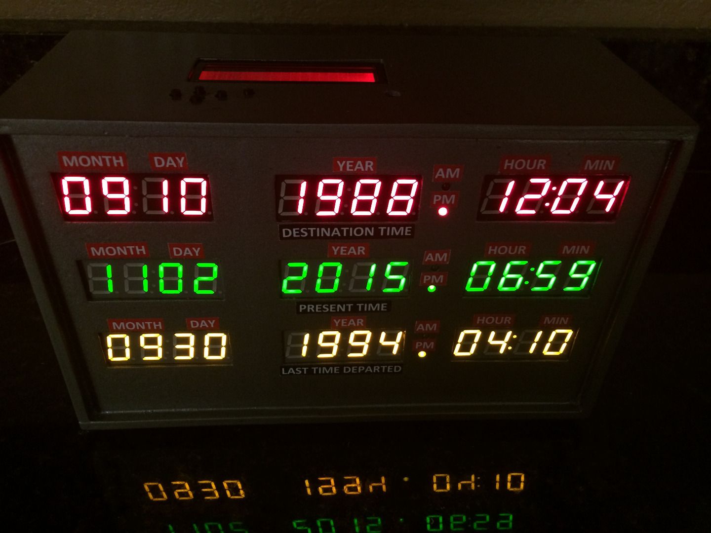 3D Printed Back to the Future TIme Circuit Clock : 71 Steps (with ...