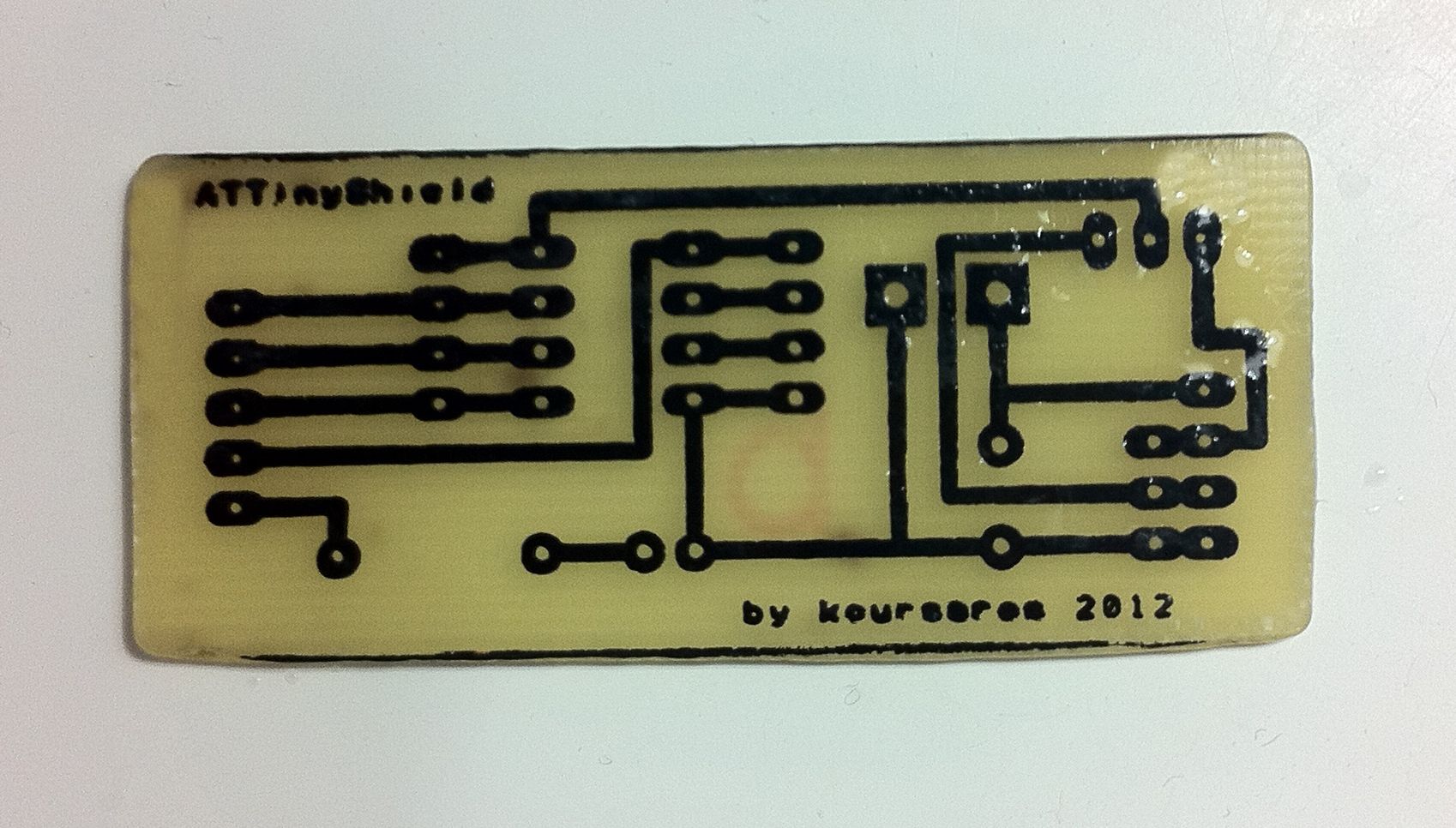 Arduino ATtiny85 Programmer Shield on PCB [ATtinyShield] : 9 Steps ...
