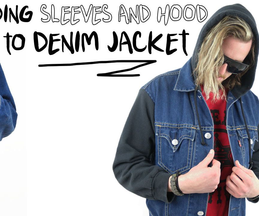 Adding Sleeves and Hood to Denim Jacket : 10 Steps (with Pictures ...