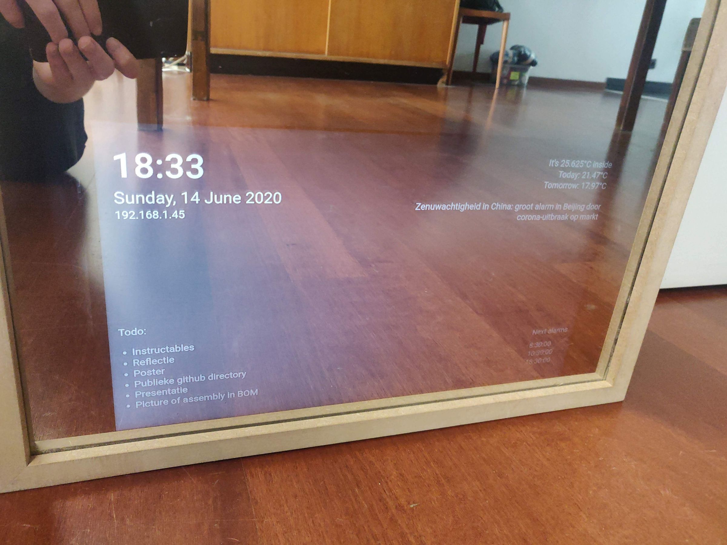 Magic Mirror With News, Weather, Alarm, Timer and Todolist : 9 Steps ...