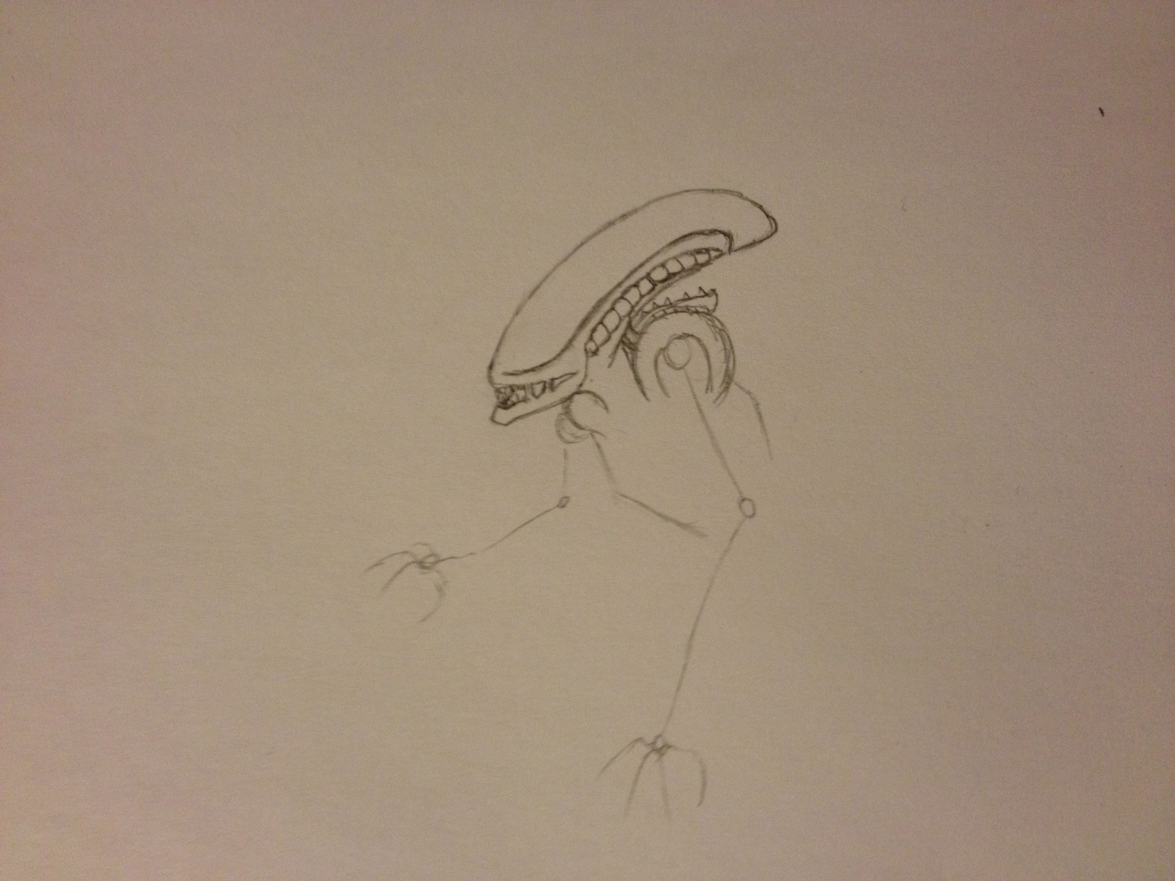 How to Draw a Xenomorph (warrior) : 8 Steps - Instructables