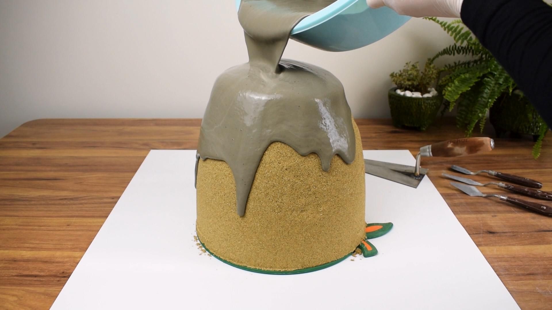 Concrete Barrel Waterfall Fountain Pot : 18 Steps (with Pictures ...