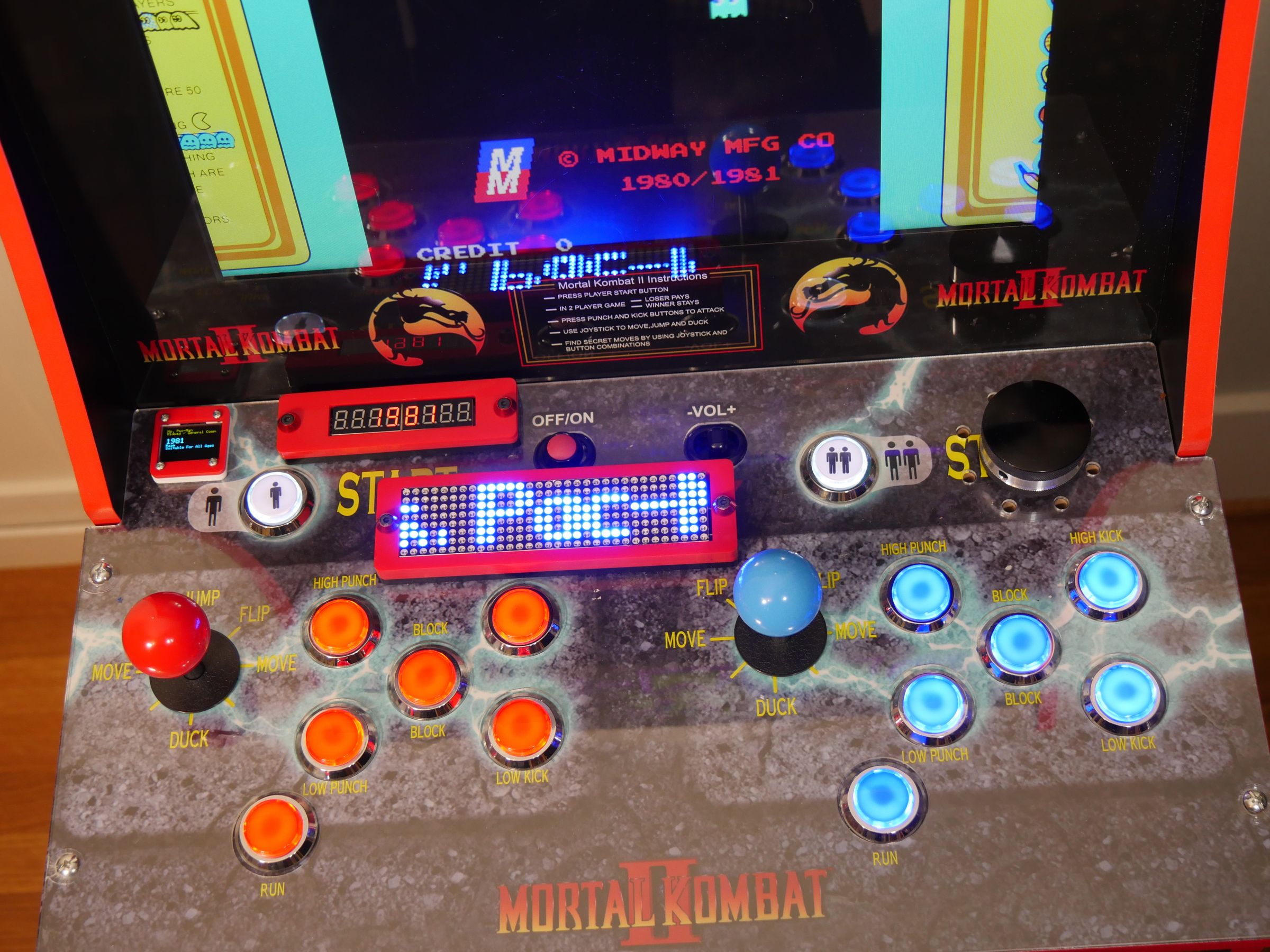 Arcade1Up Mod With LED Marquee and Sub-Displays : 9 Steps (with ...
