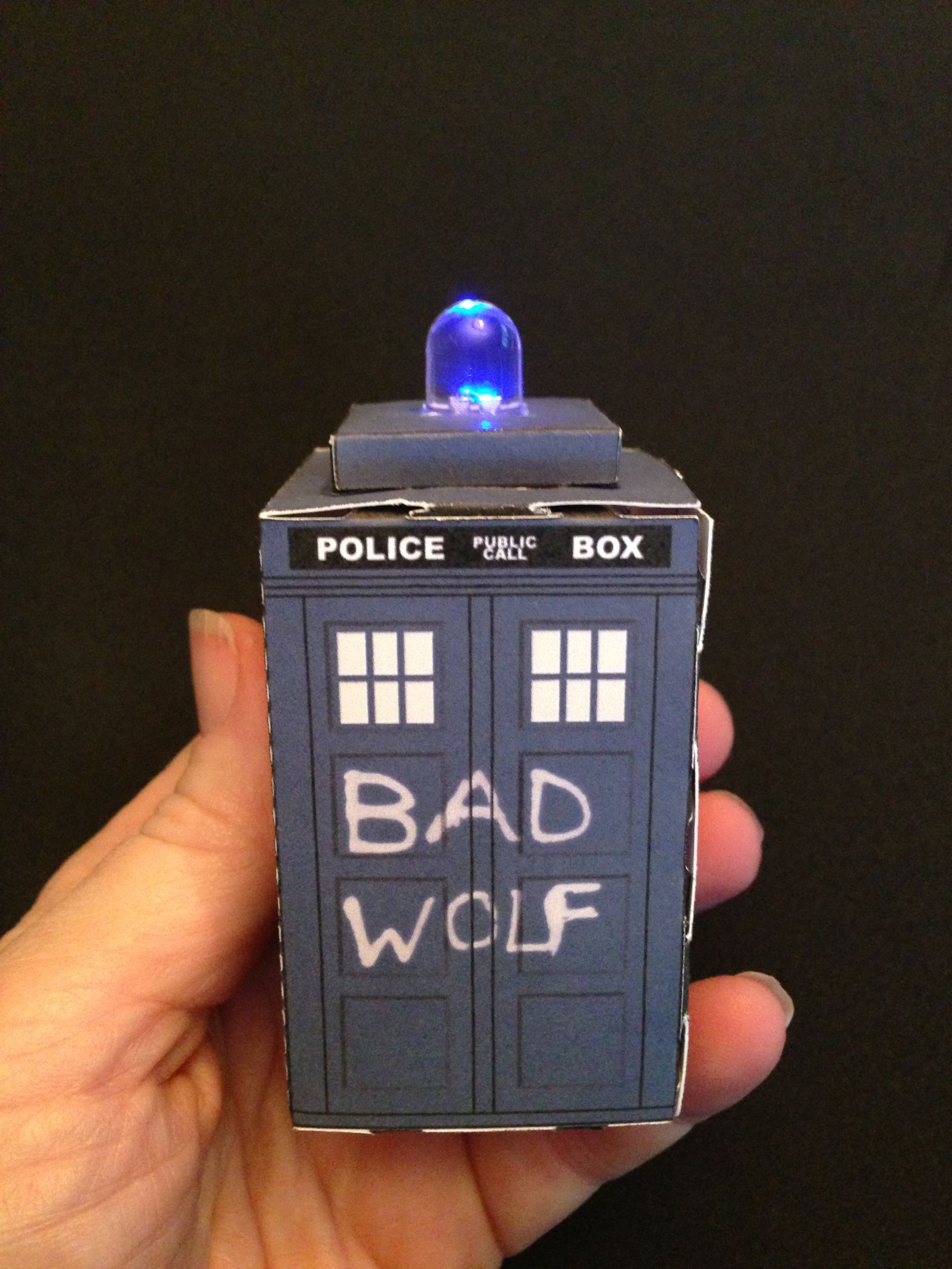 Spinning Blinking Papercraft Tardis : 6 Steps (with Pictures ...