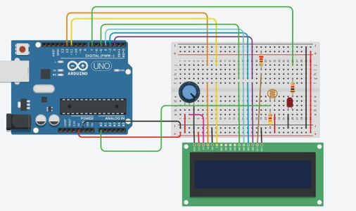 SmartLight Using LDR and LCD (Tinkercad) : 7 Steps - Instructables