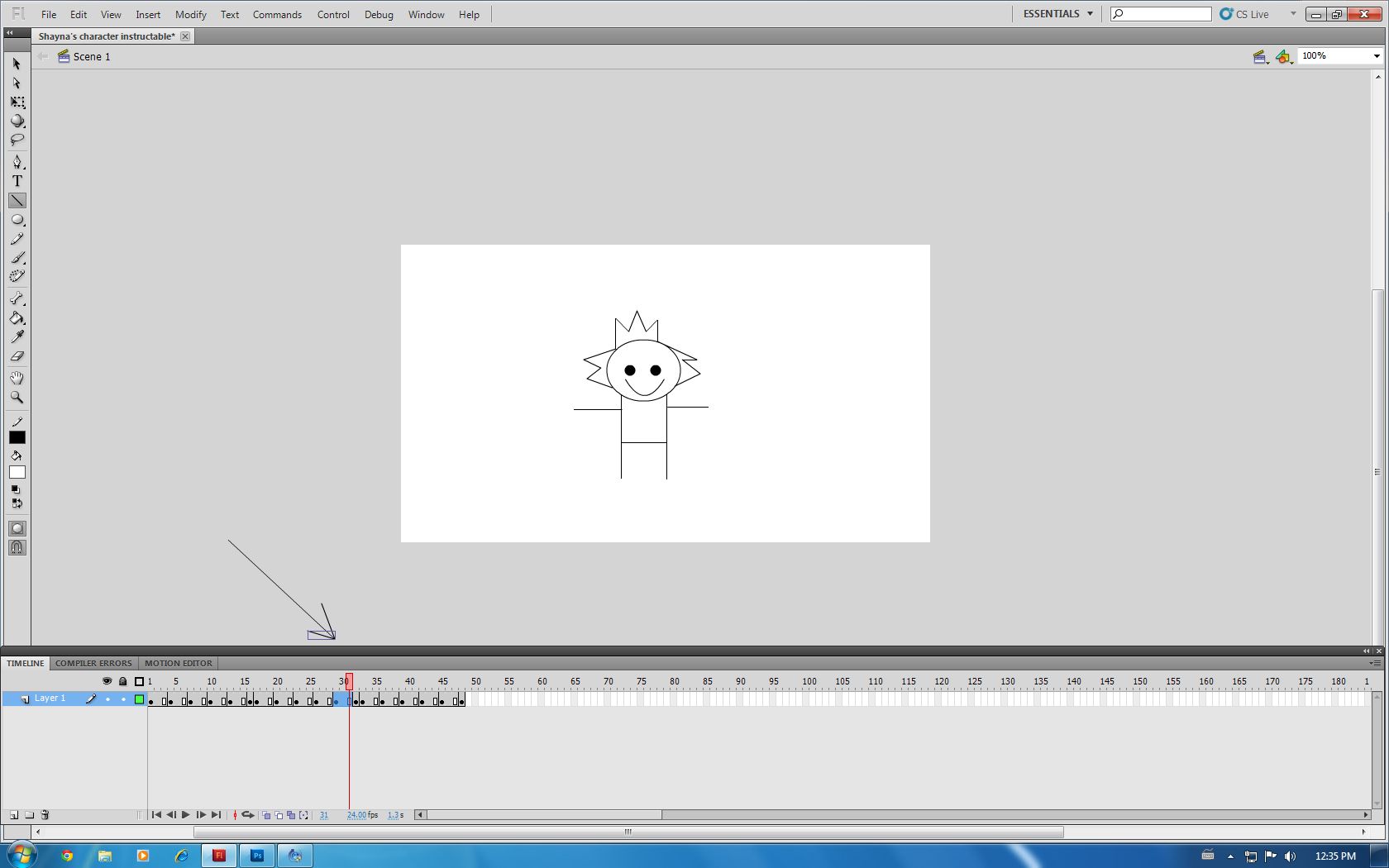 How to Create a Simple Character in Adobe Flash CS5.5 : 5 Steps ...