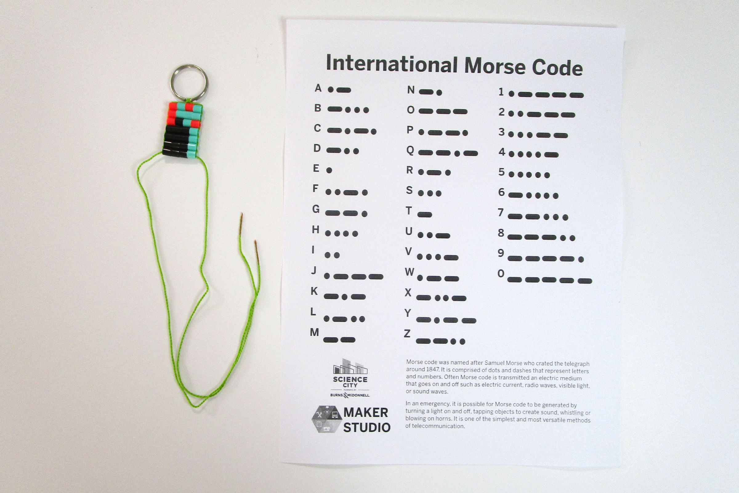 Morse Code Woven Beaded Keychain : 10 Steps (with Pictures) - Instructables