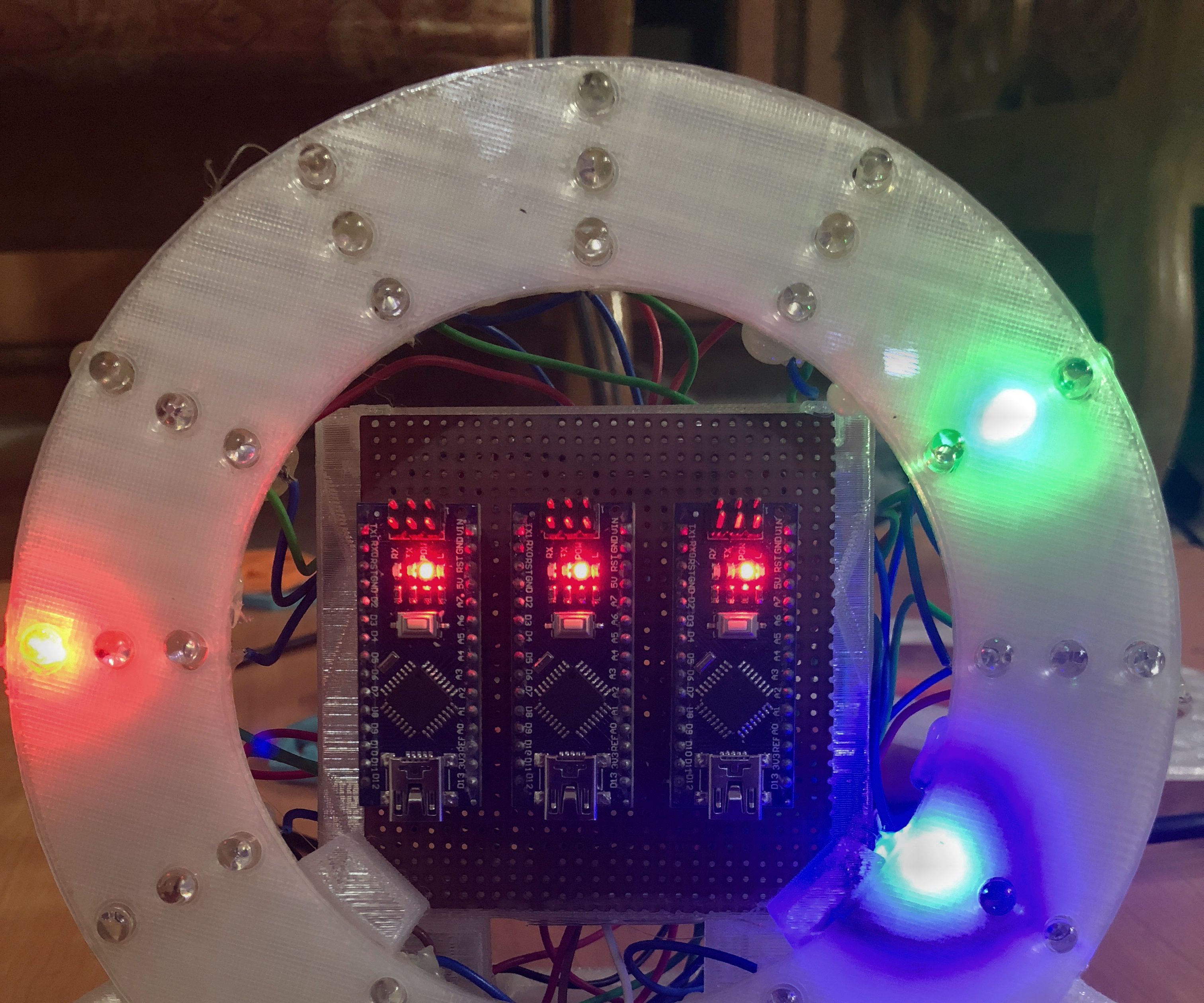 3D Printed Flashing LED Dial Clock - Tinkercad