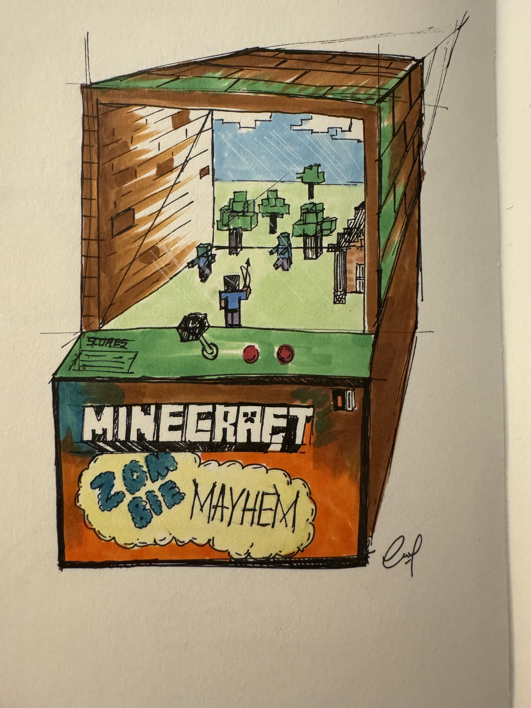 Minecraft-inspired Holographic Arcade Game (Product Design and CAD ...