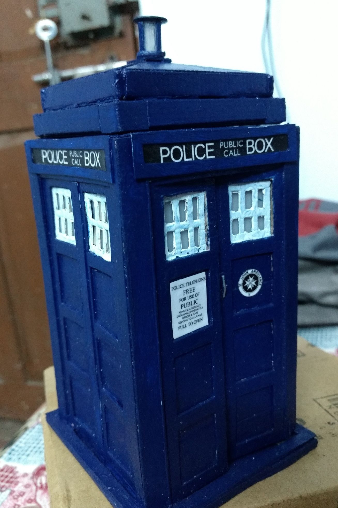 Make a Mini TARDIS With Light and Sound Effects! : 11 Steps (with ...
