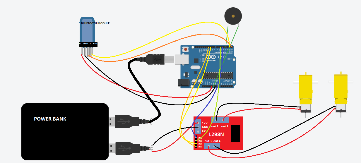 ArduCar - Power Bank Powered 2WD Arduino RC (Bluetooth Controlled) Car ...